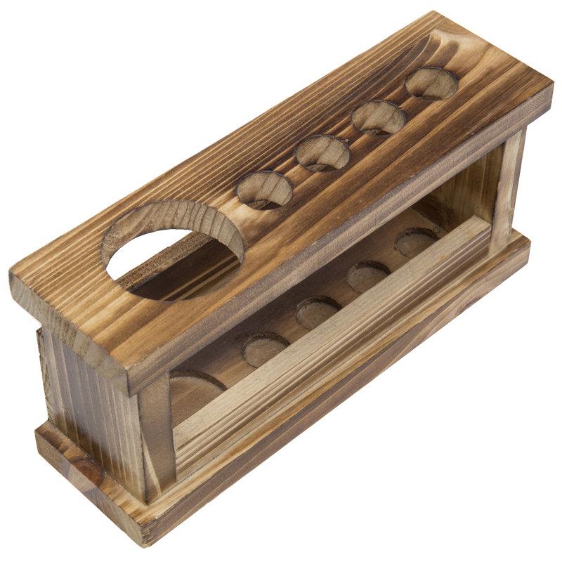 Gracie Oaks Bathroom Wall Wood Toothbrush Holder | Wayfair