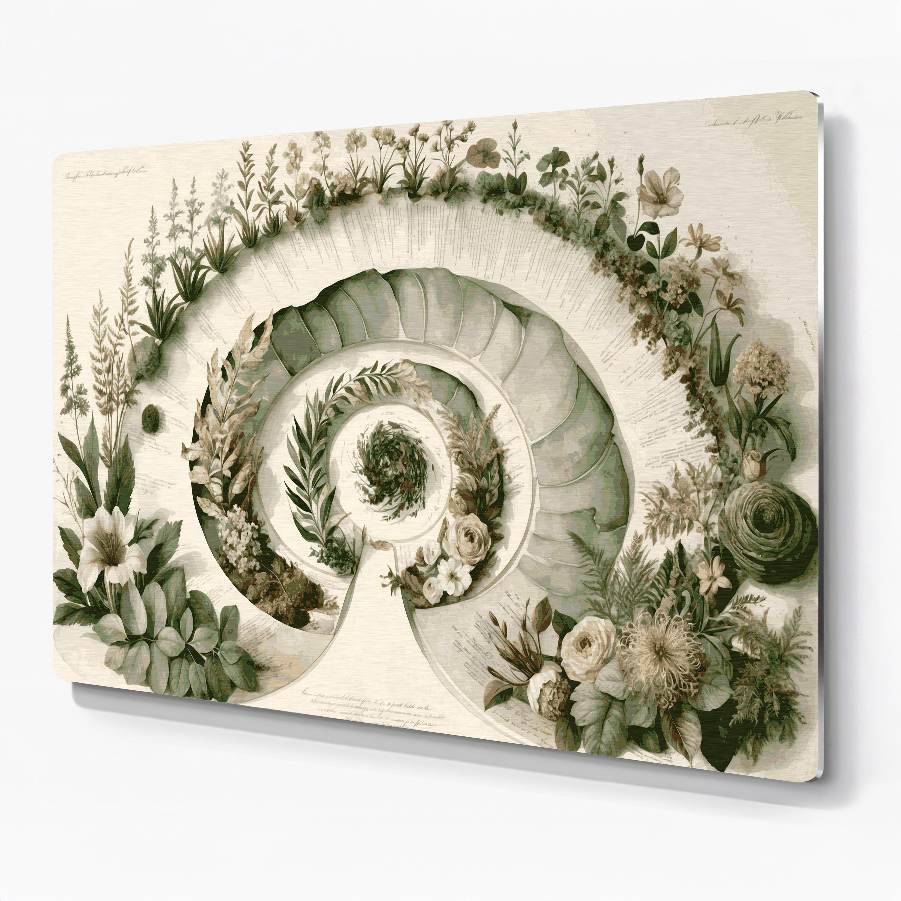 Latitude Run® Botanical Victorian Botanical Studies Beige Metal Wall ...