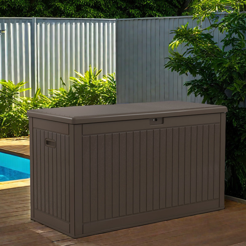 Balconera 260 Gallons Water Resistant Resin Lockable Deck Box & Reviews ...