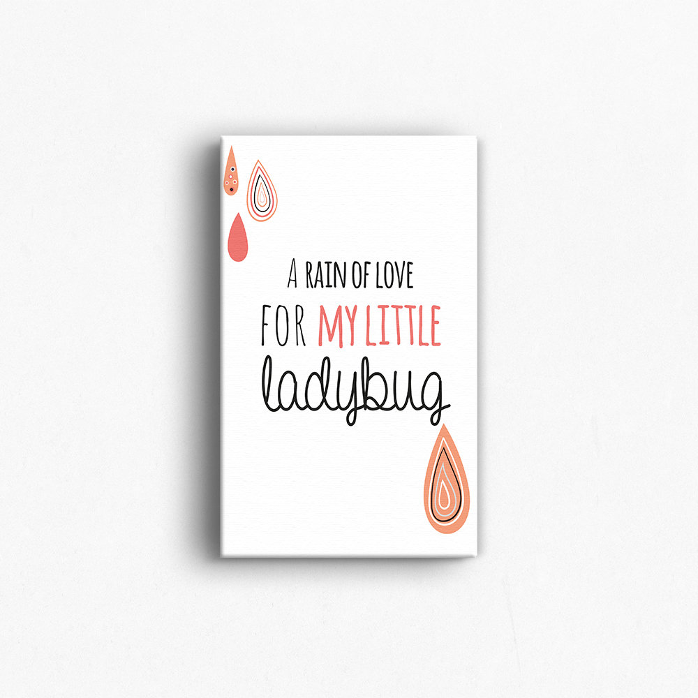 Zoomie Kids For My Little Ladybug English Version 12 X 18 Baby Canevas ...