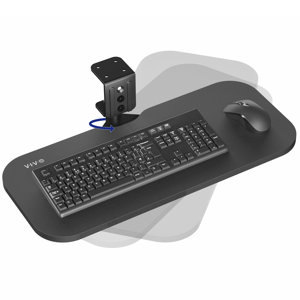 VIVO Black 25 x 10 inch Screw-In Rotating Computer Keyboard and Mouse ...