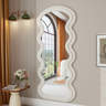 Wrought Studio™ Erve Wavy Wood Mirror "& Reviews" | Wayfair