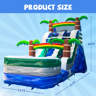 Goosh 14' X 21' Tropical Palm Tree Inflatable Water Slide (With Pool ...