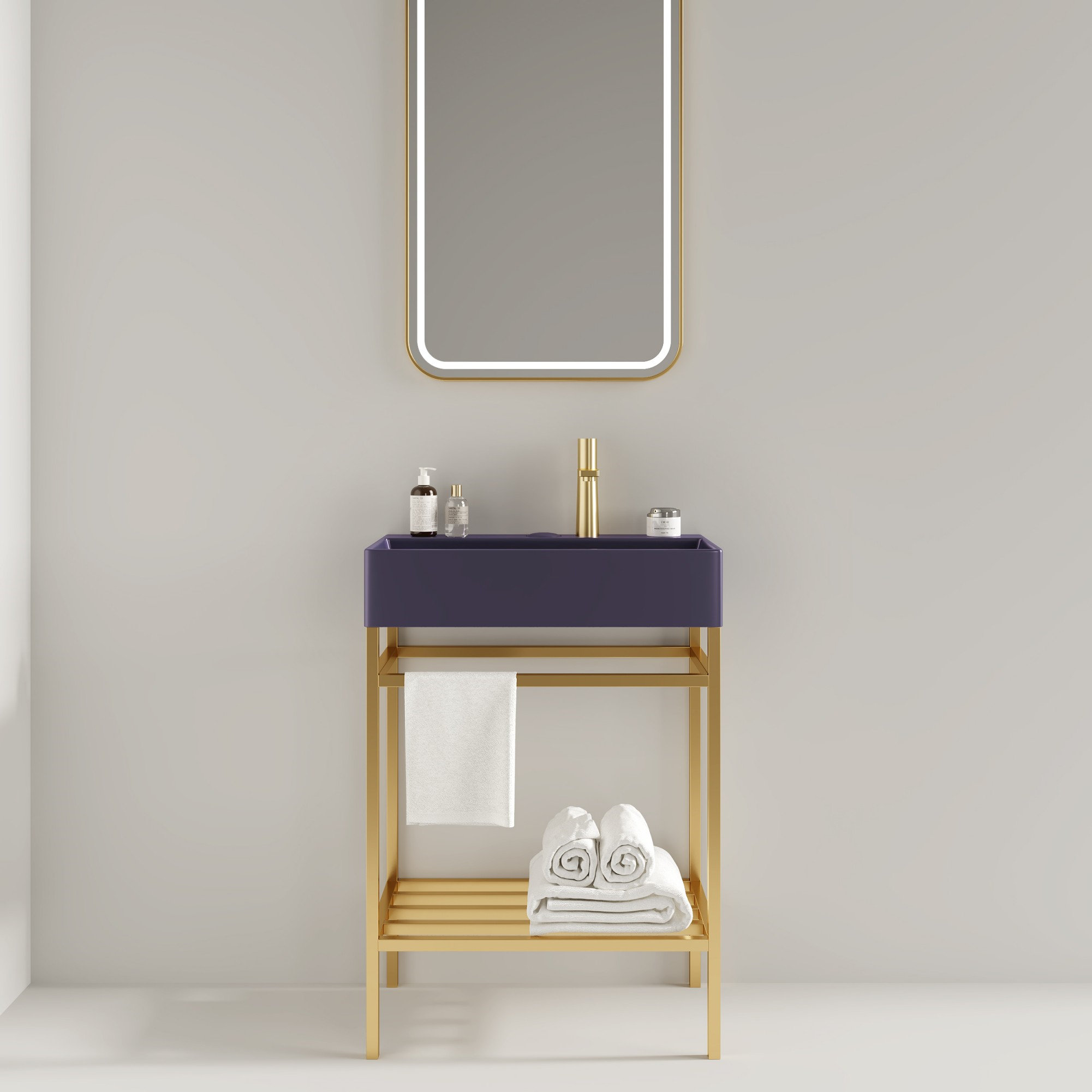 Hokku Designs Bathroom Vanity With Ceramic Basin, Freestanding Bathroom ...