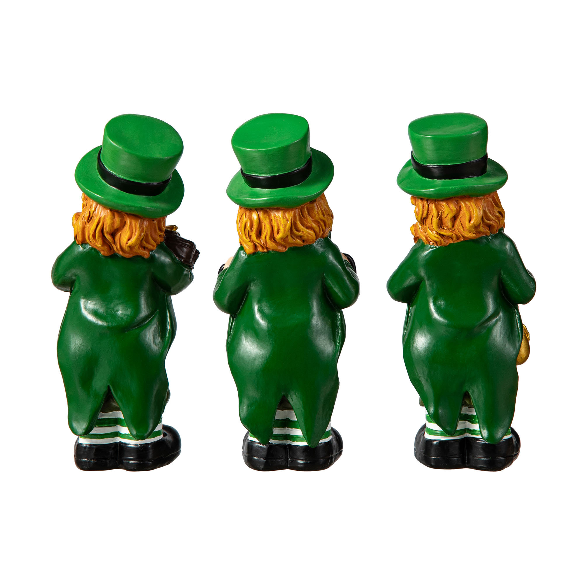 Dakota Fields 5"H Set Of 3 St Patrick's Leprechaun Musicians Resin ...