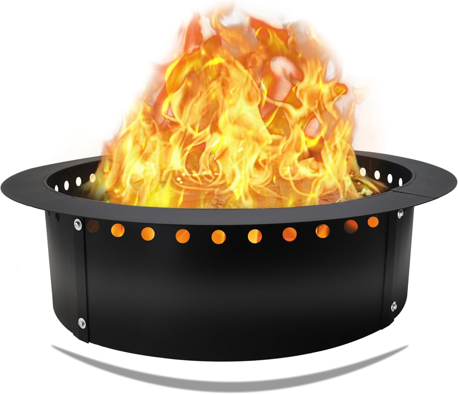 Freeport Park® Kingsview Smokeless Fire Ring 36" - Carbon Steel Outdoor ...