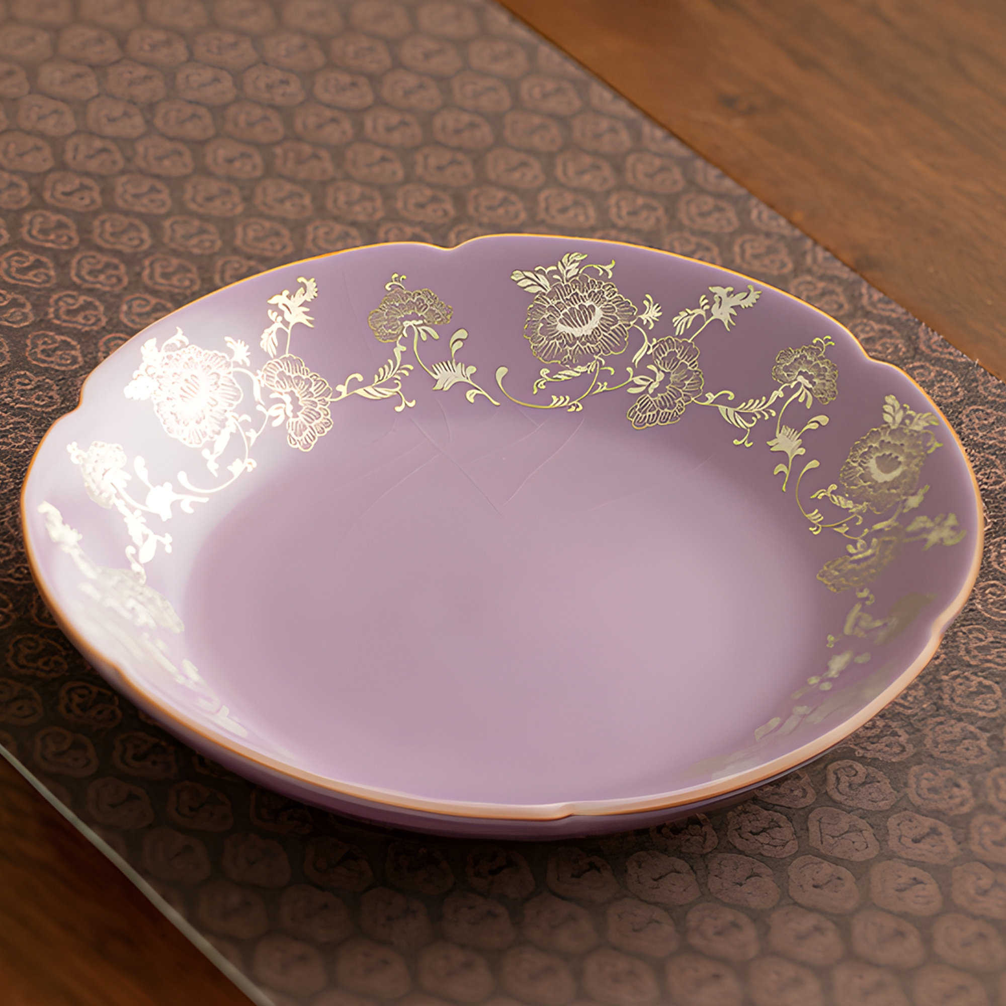 House of Hampton® Imitation Song Ru Kiln Lilac Purple Peony Pot - Agate ...