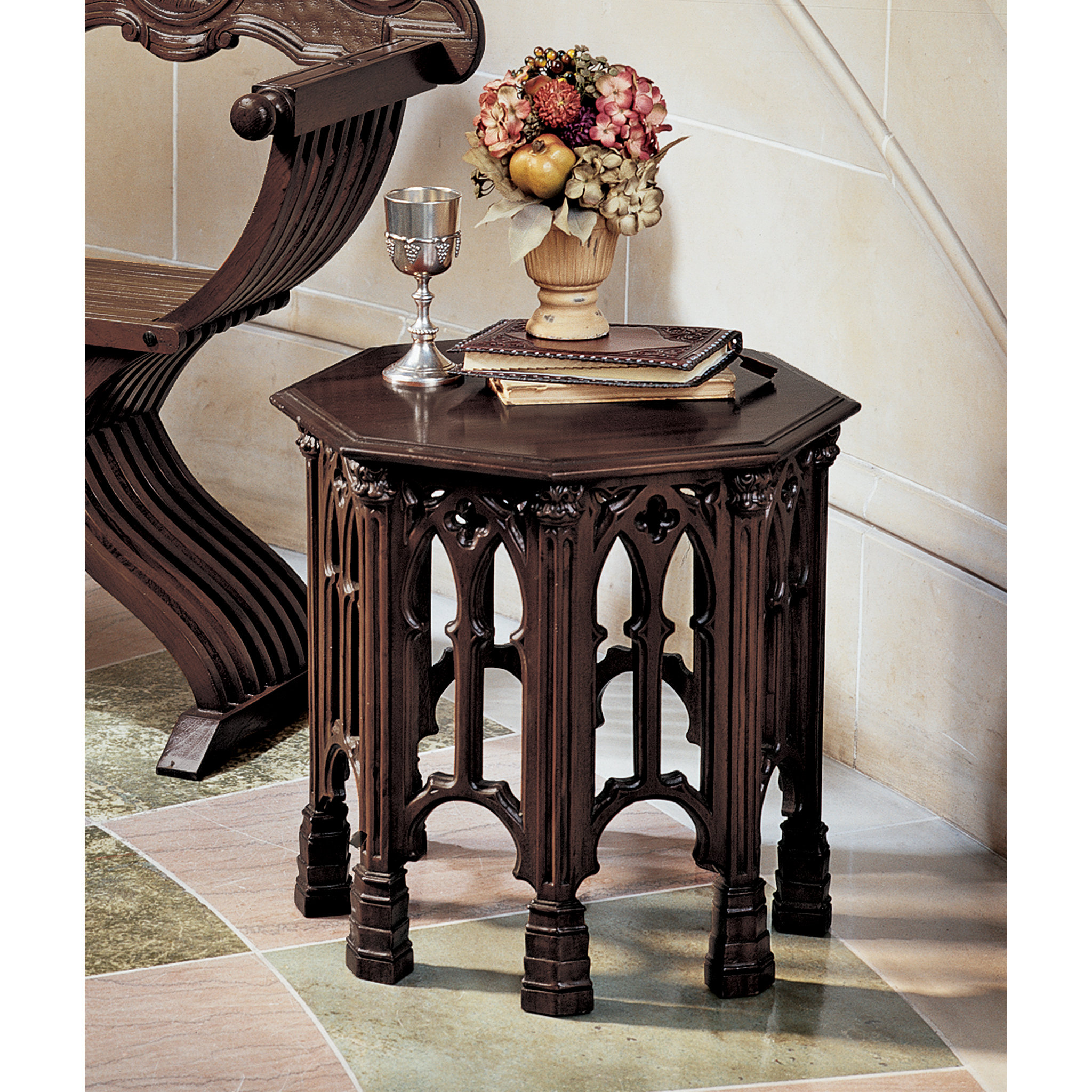 Design Toscano Gothic Revival Octagonal End Table | Wayfair