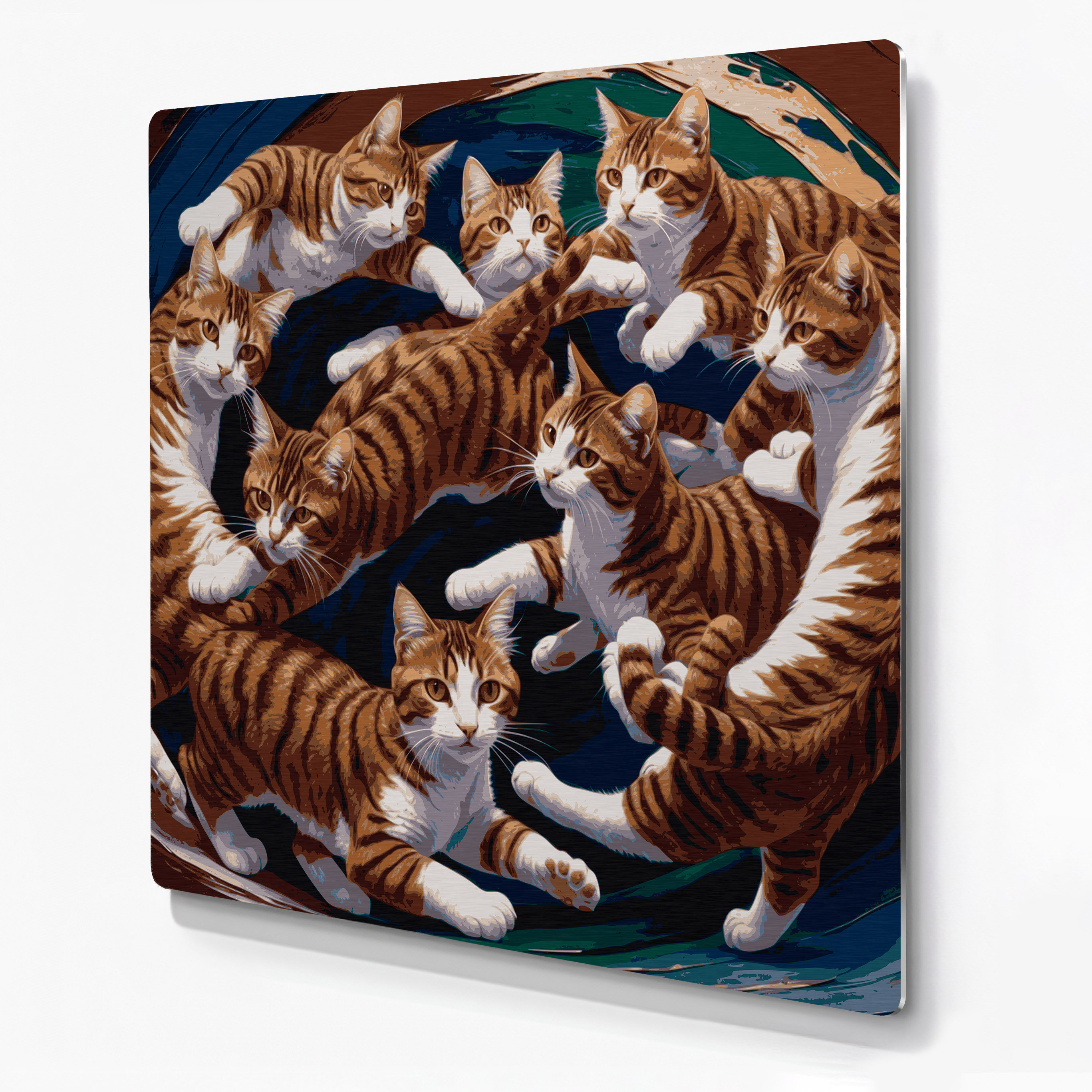 Orren Ellis Cats Dragon Li Brown Metal Wall Art - Wayfair Canada