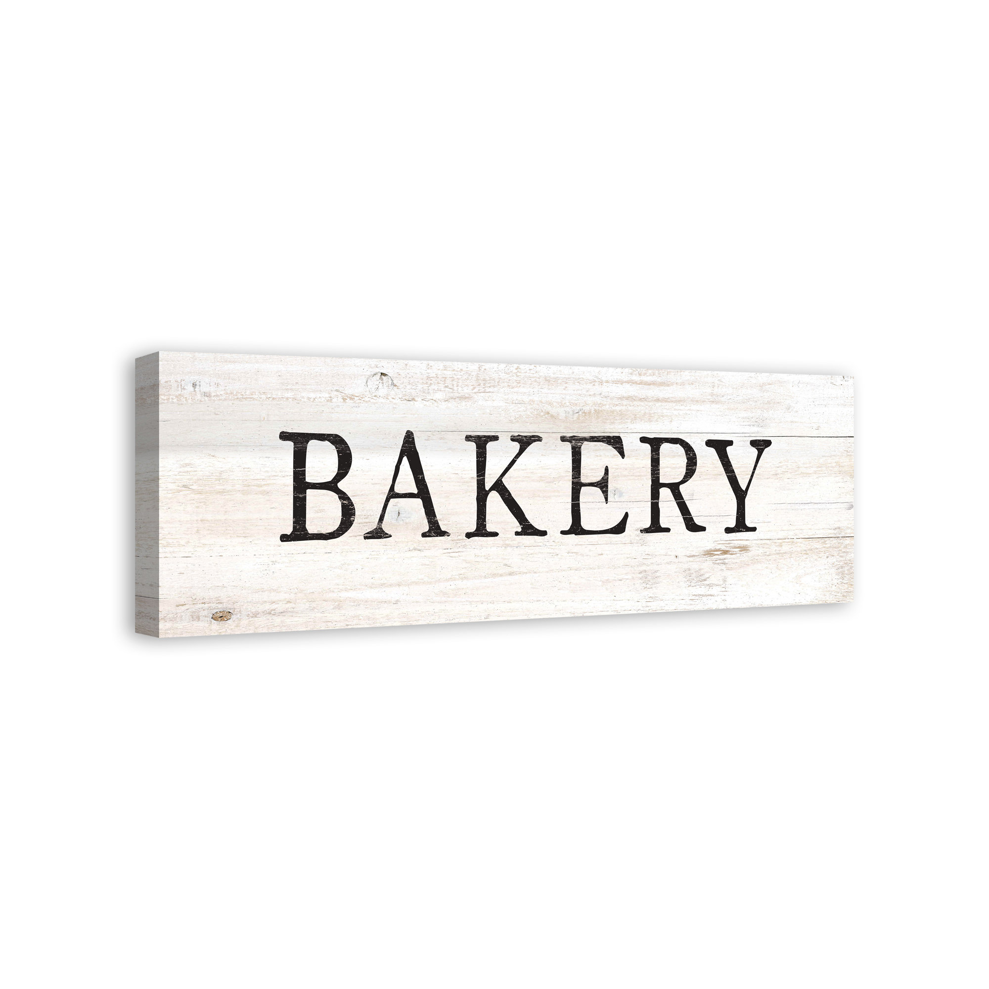 Gracie Oaks 'Farmhouse Bakery Sign' Textual Art on Canvas | Wayfair