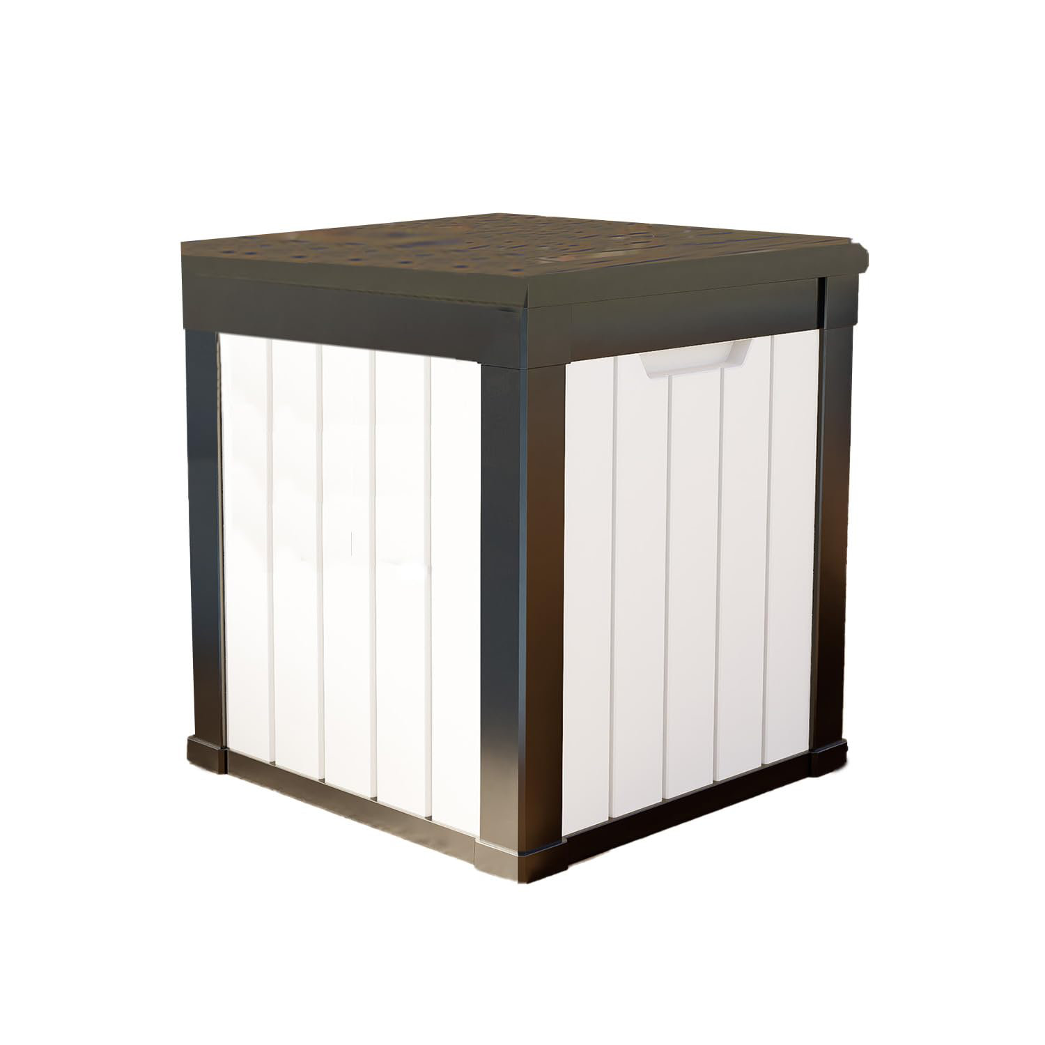 LGHM White Lockable Resin Deck Box,outdoor & Indoor Delivery Storage ...