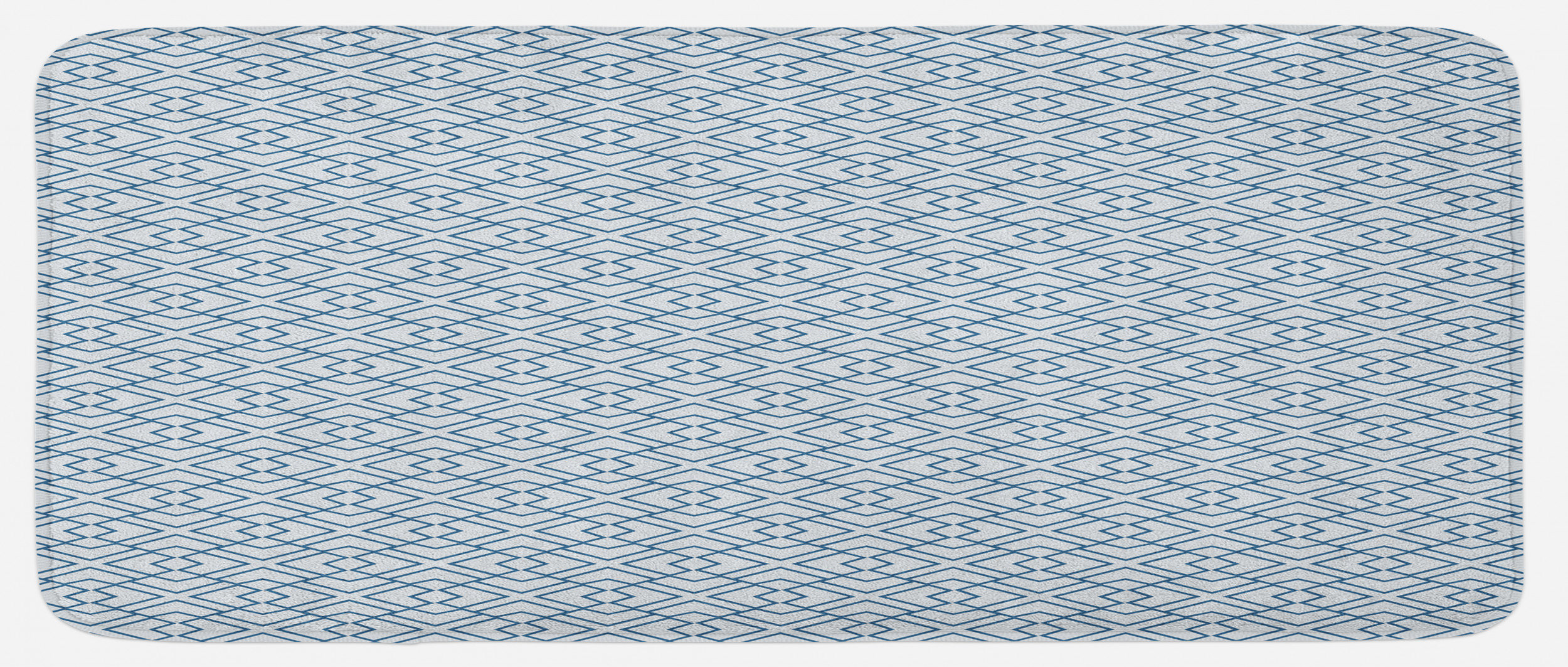 East Urban Home Exquisite Retro Blue Blossoms In Curvy Squares Circular ...