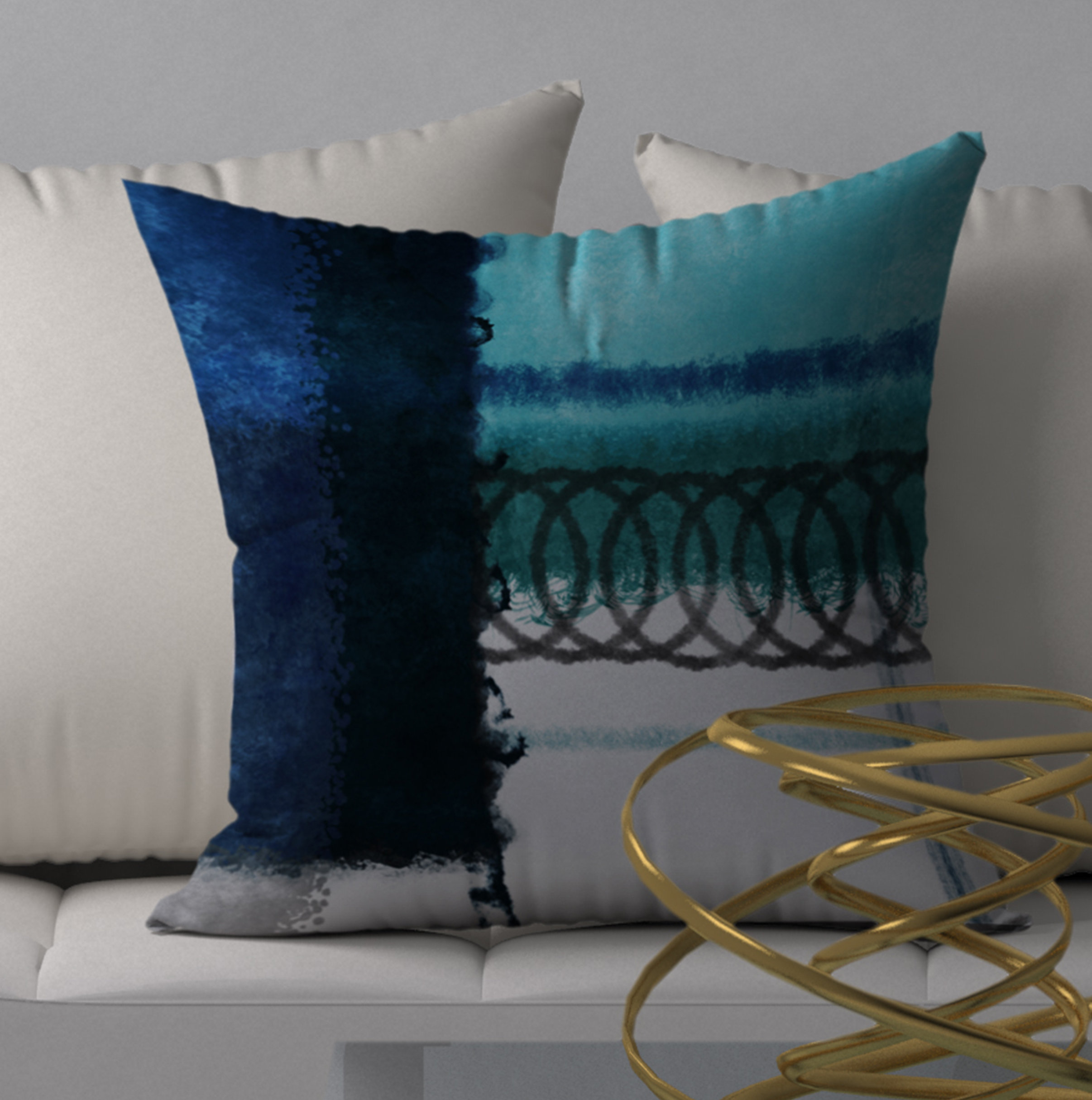 LeRoi Products Abstract Reversible Throw Pillow | Wayfair