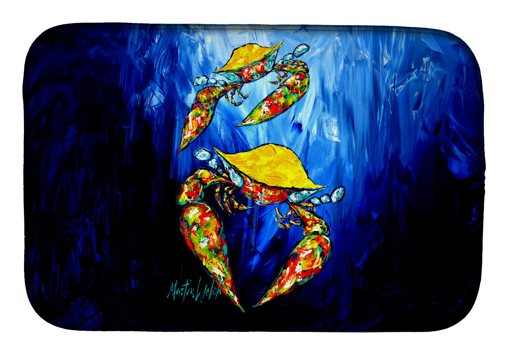 Caroline's Treasures Martin Welch New Artwork Drying Mat | Wayfair