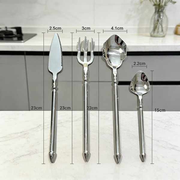 Hokku Designs 16 Piece Professional 304 Stainless Steel Steak Knife And ...