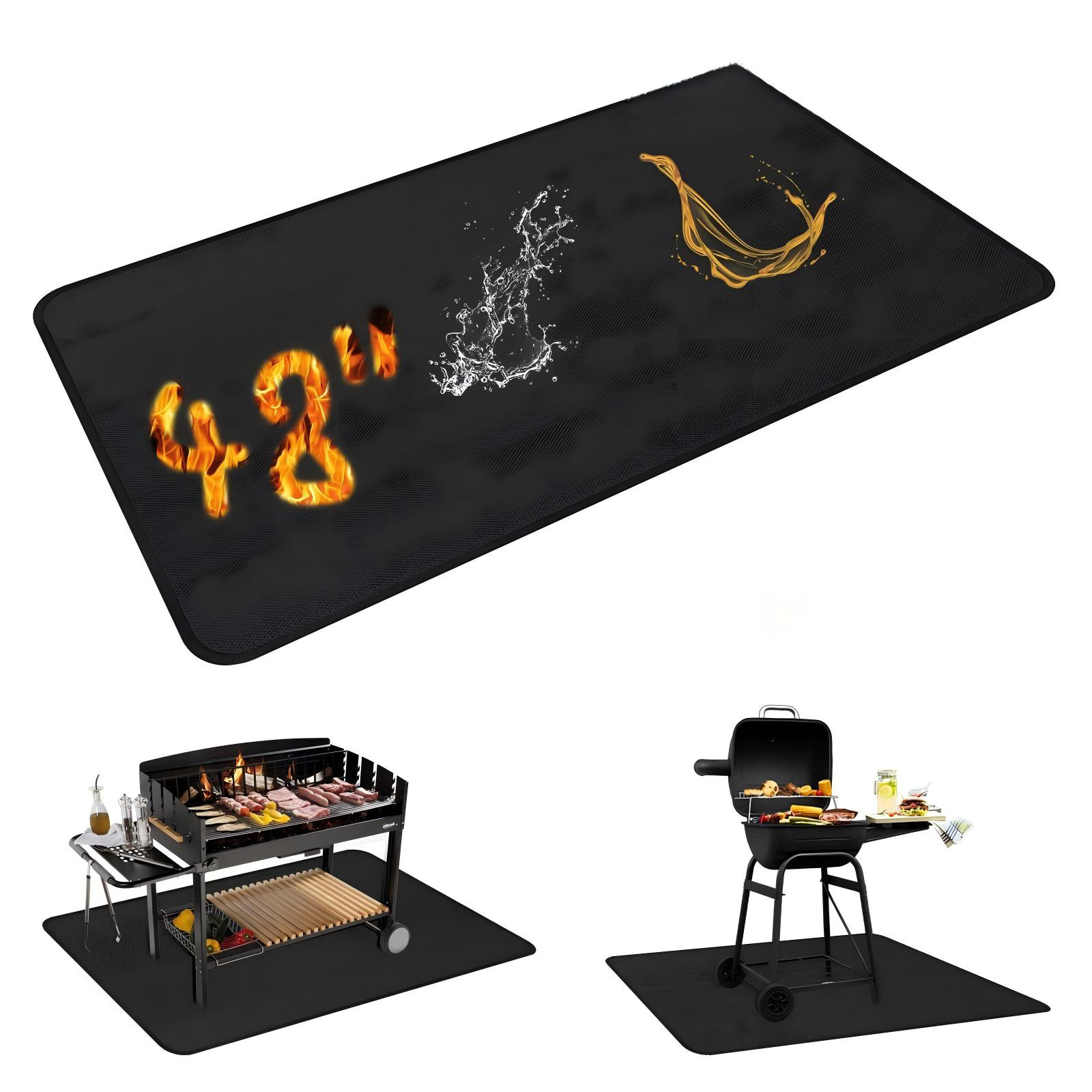 Symple Stuff 48"×30" Under Grill Mat For Outdoor Grill,Double-Side ...