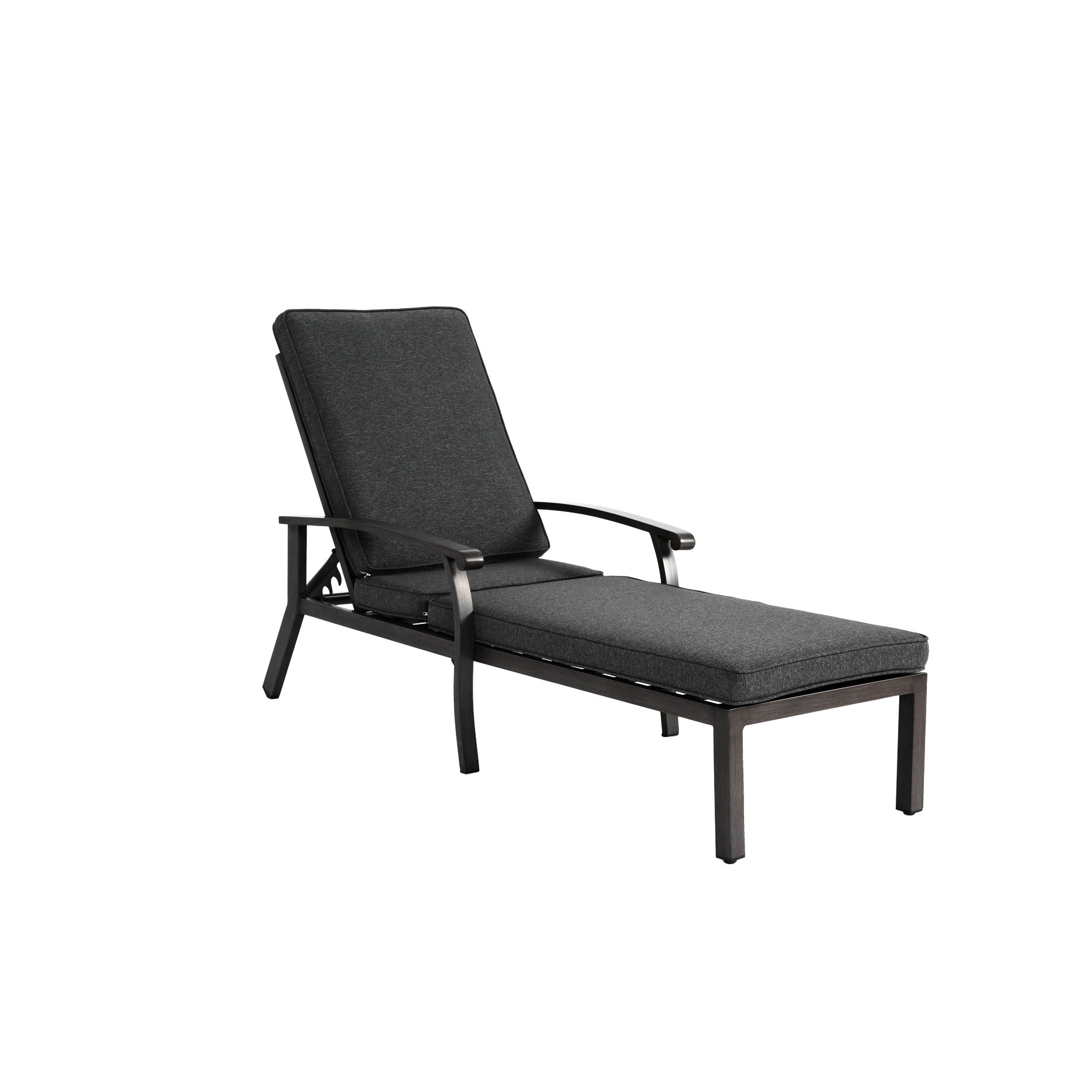 Ebern Designs Grey Aluminium Cast Lounge Chair With Rolling Wheels ...