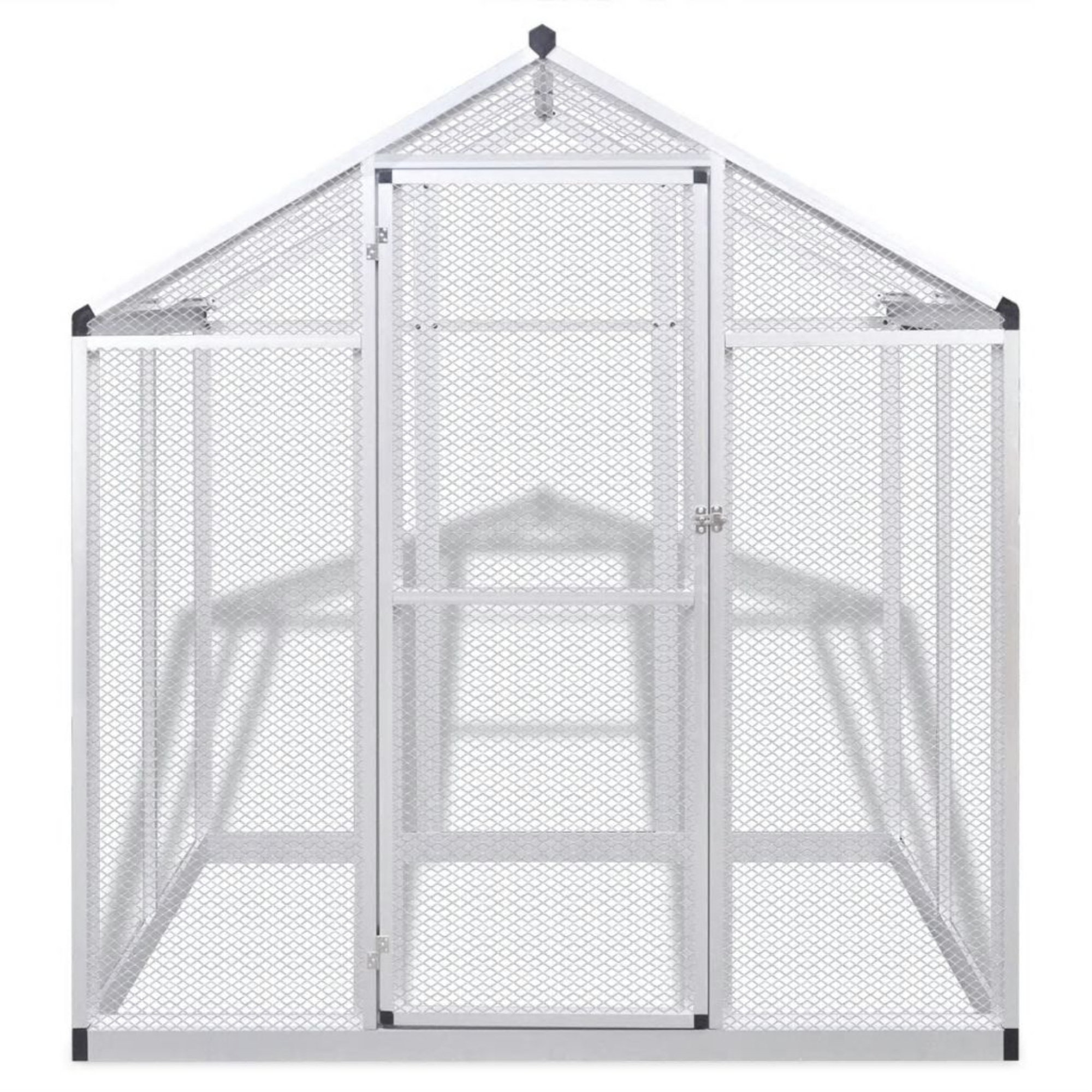 East Urban Home Outdoor Aviary Walk-in Aviary with Hinged Door Large ...