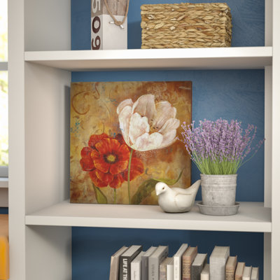 Fleur De Lis Living 'Flower Duet II' Painting Print on Wrapped Canvas ...