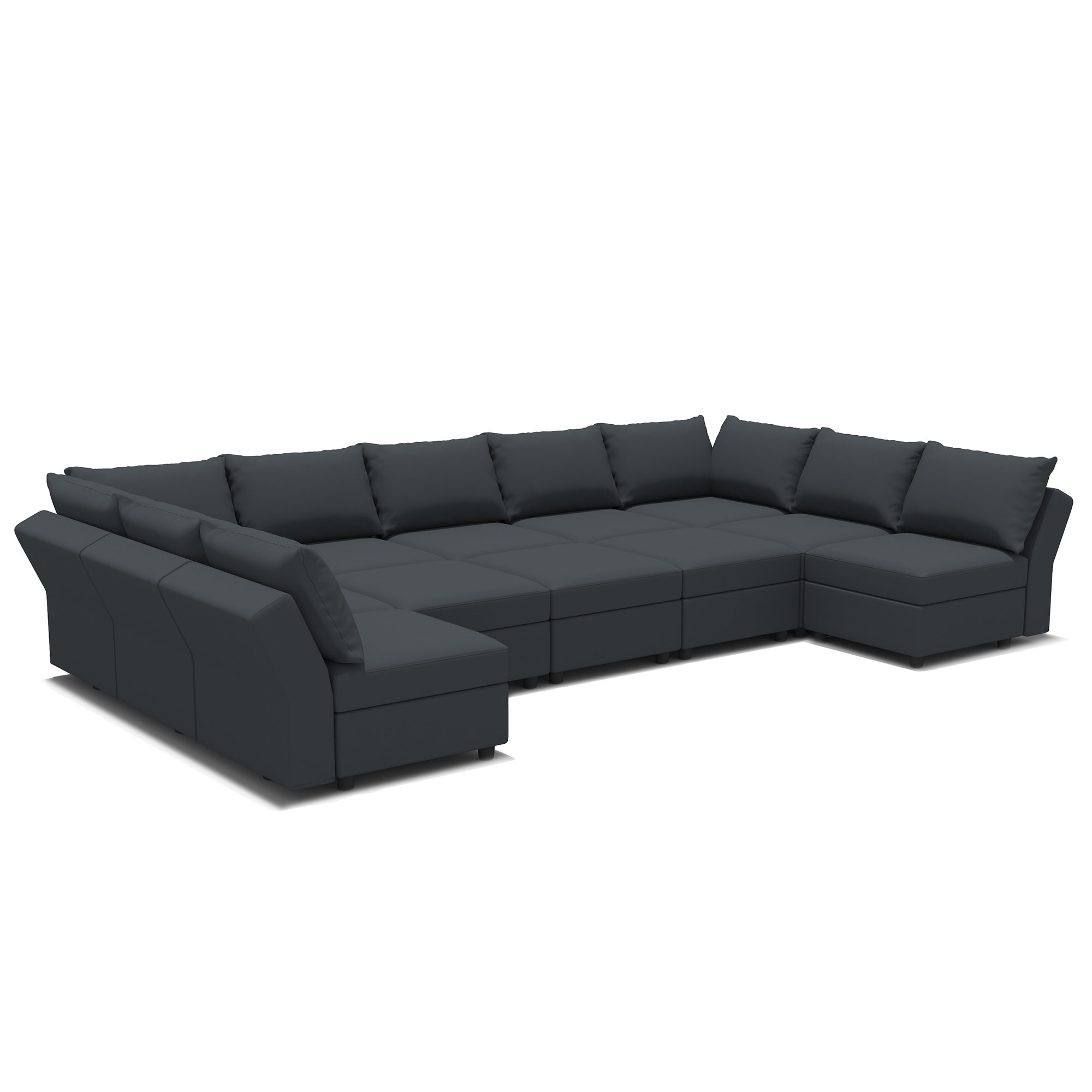 Ainfox BOX MODULE STO SOFA 12 Piece Upholstered Modular Sectional Sofa ...