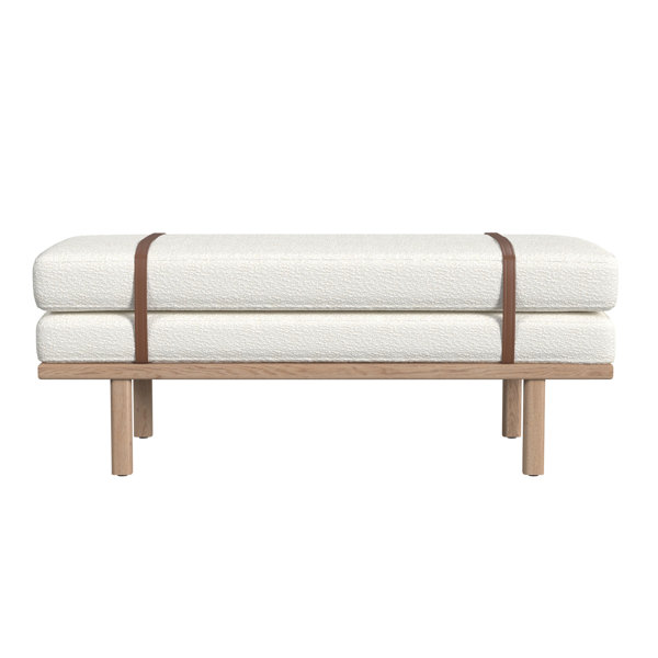 Wade Logan® Azayvion Upholstered Bench with Wood Base & Reviews | Wayfair
