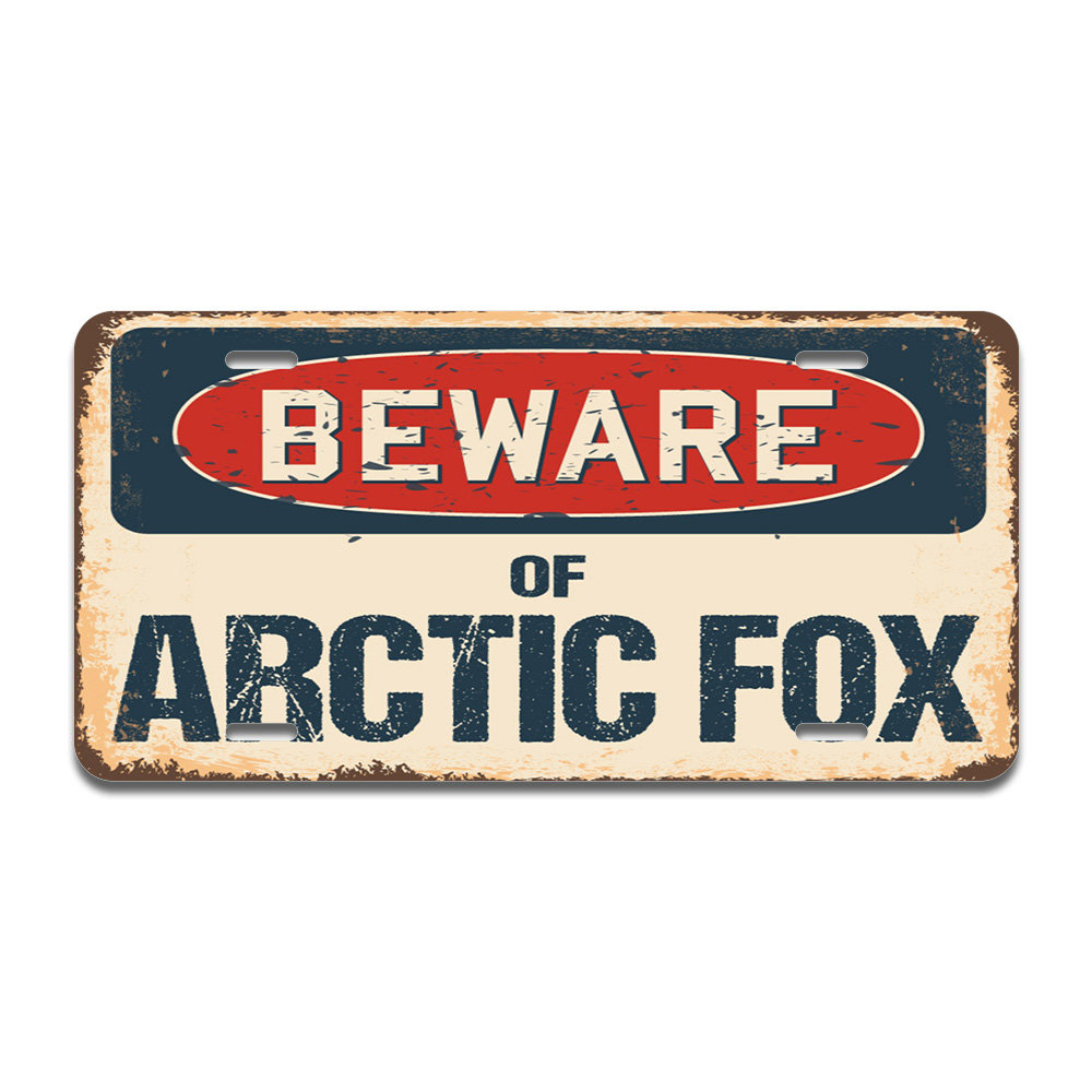 SignMission Beware of Arctic Fox Aluminum Plate Frame | Wayfair