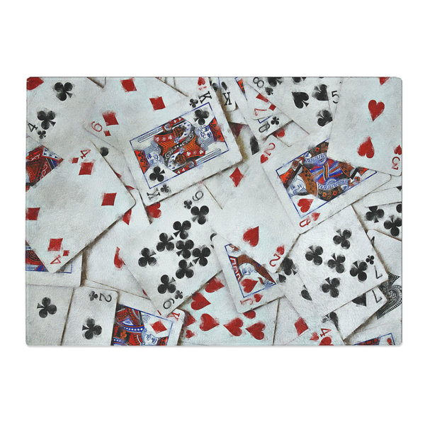 East Urban Home Tempered Glass Deck of Cards Chopping Board | Wayfair.co.uk