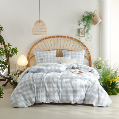 gray gingham comforter