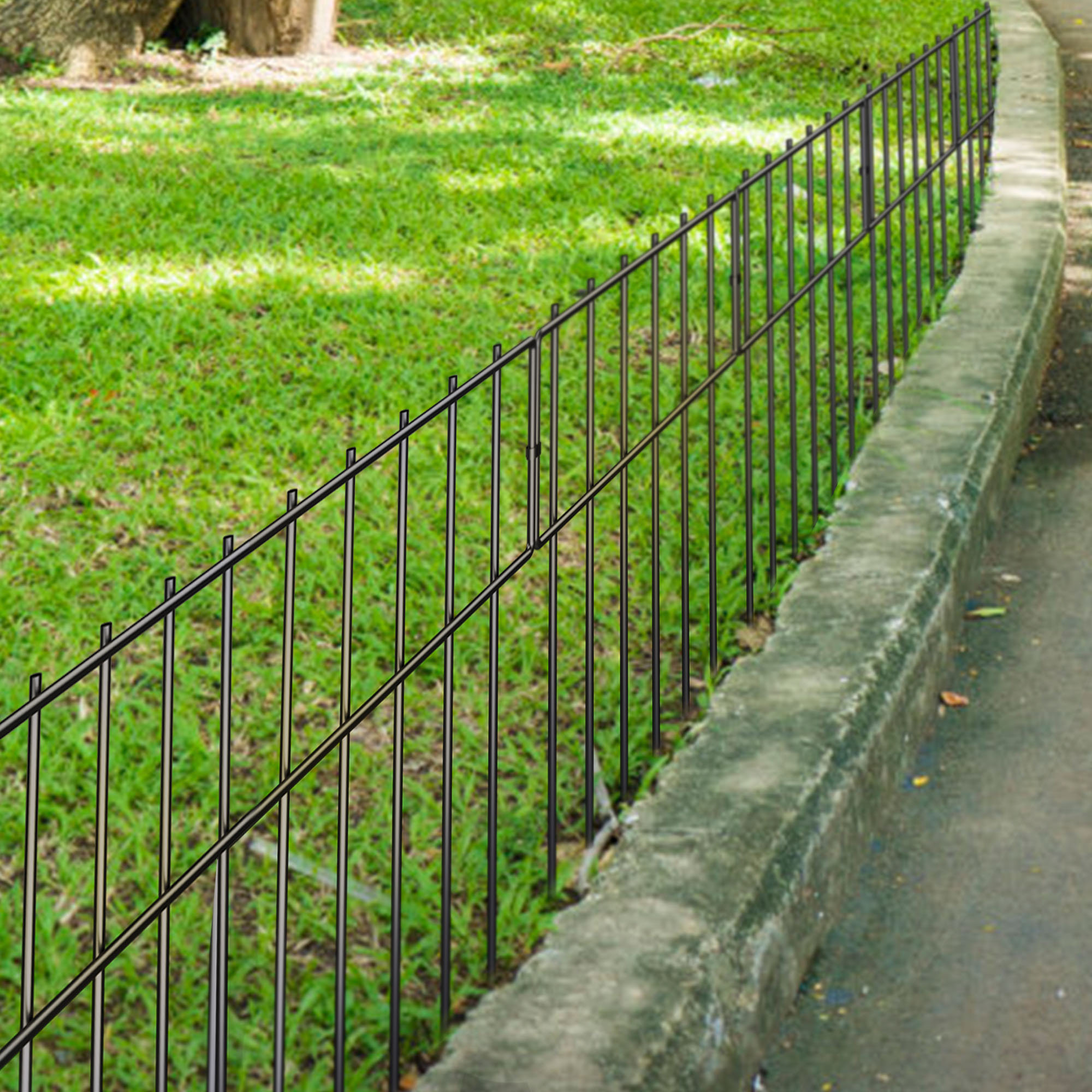 BTY 2 ft. H x 1 ft. W Garden Metal Fence Panel & Reviews | Wayfair