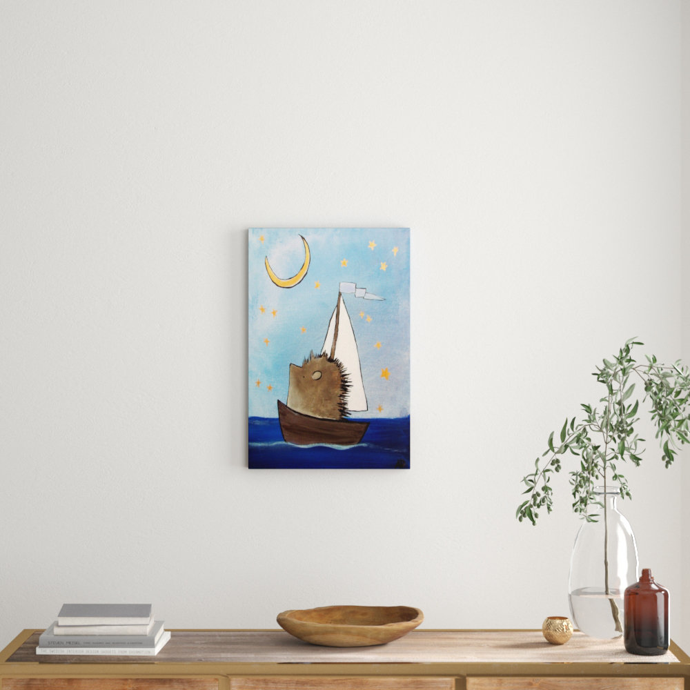 East Urban Home 'The Hedgehog’s Dream' by Andrea Doss Art Print Wrapped ...