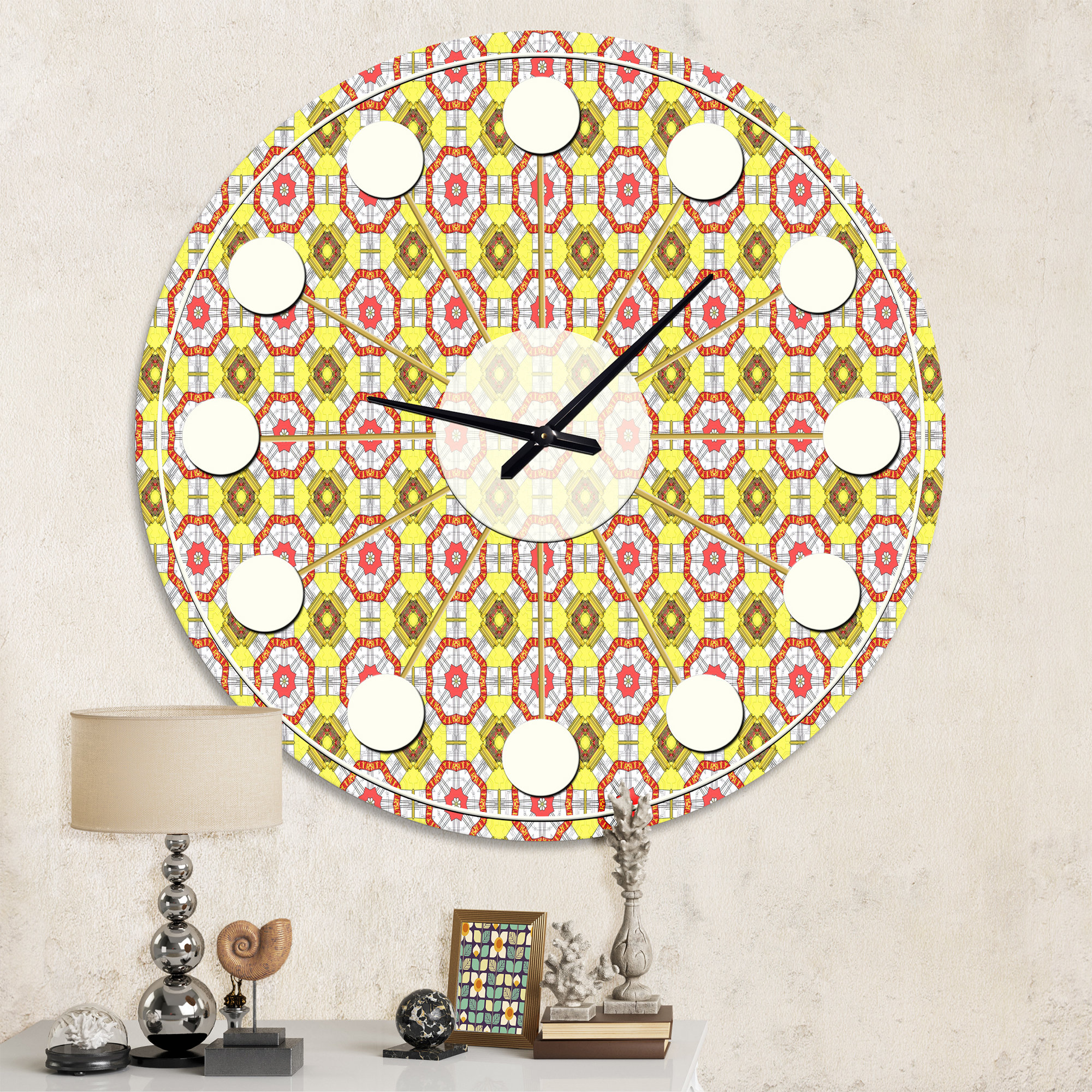 East Urban Home Retro Ethnic Abstract Kaleidoscope Design - Mid-Century ...