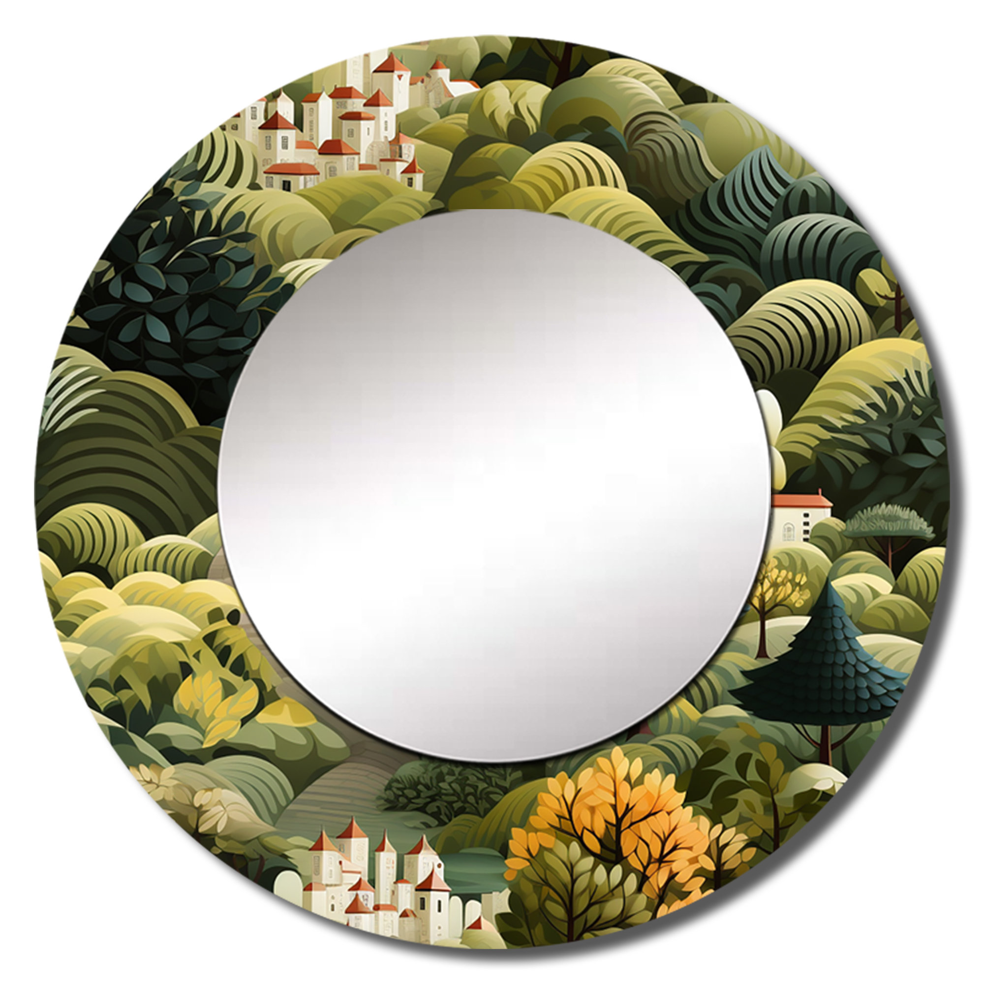 East Urban Home Rodjanae Green Dreamy Forest Landscape - Abstract ...