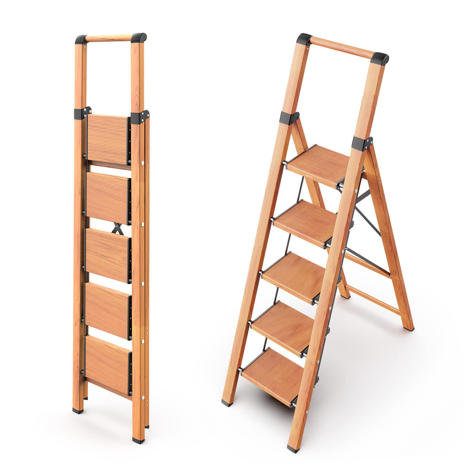 WFX Utility™ Multi-Position Lightweight Aluminum Step Ladder With ...