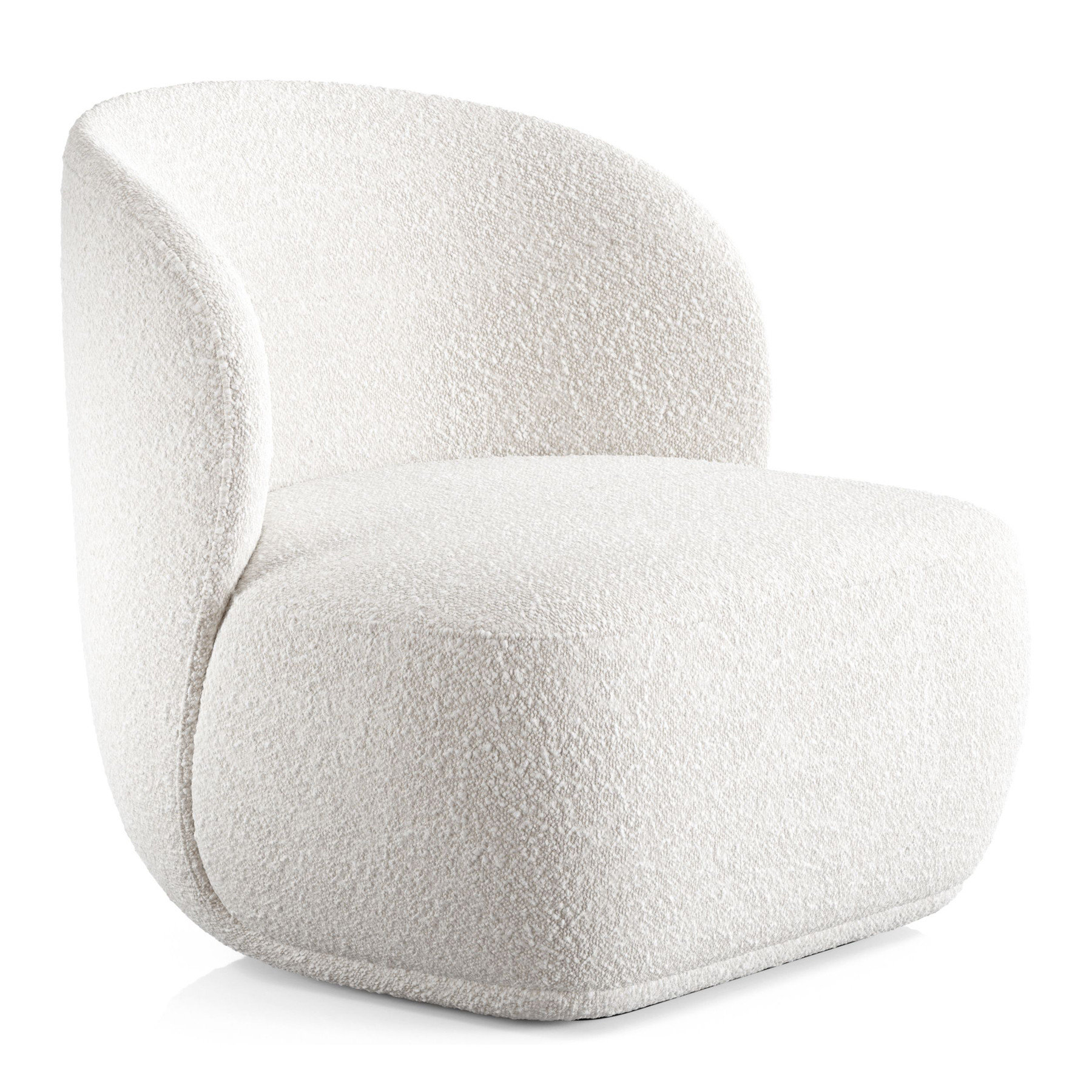 HomeRoots 31" White Boucle Wingback Chair | Wayfair