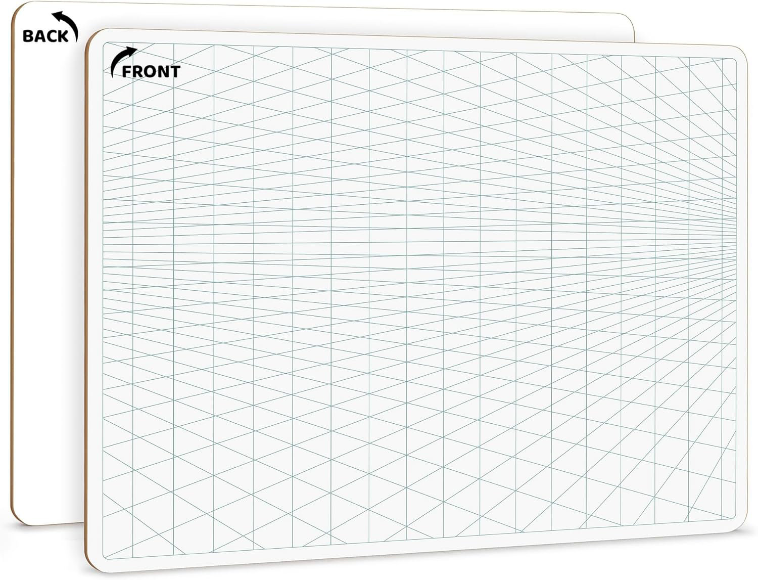 Scribbledo 2 Point Perspective Grid 11”x14” Large Graph Dry Erase Board ...