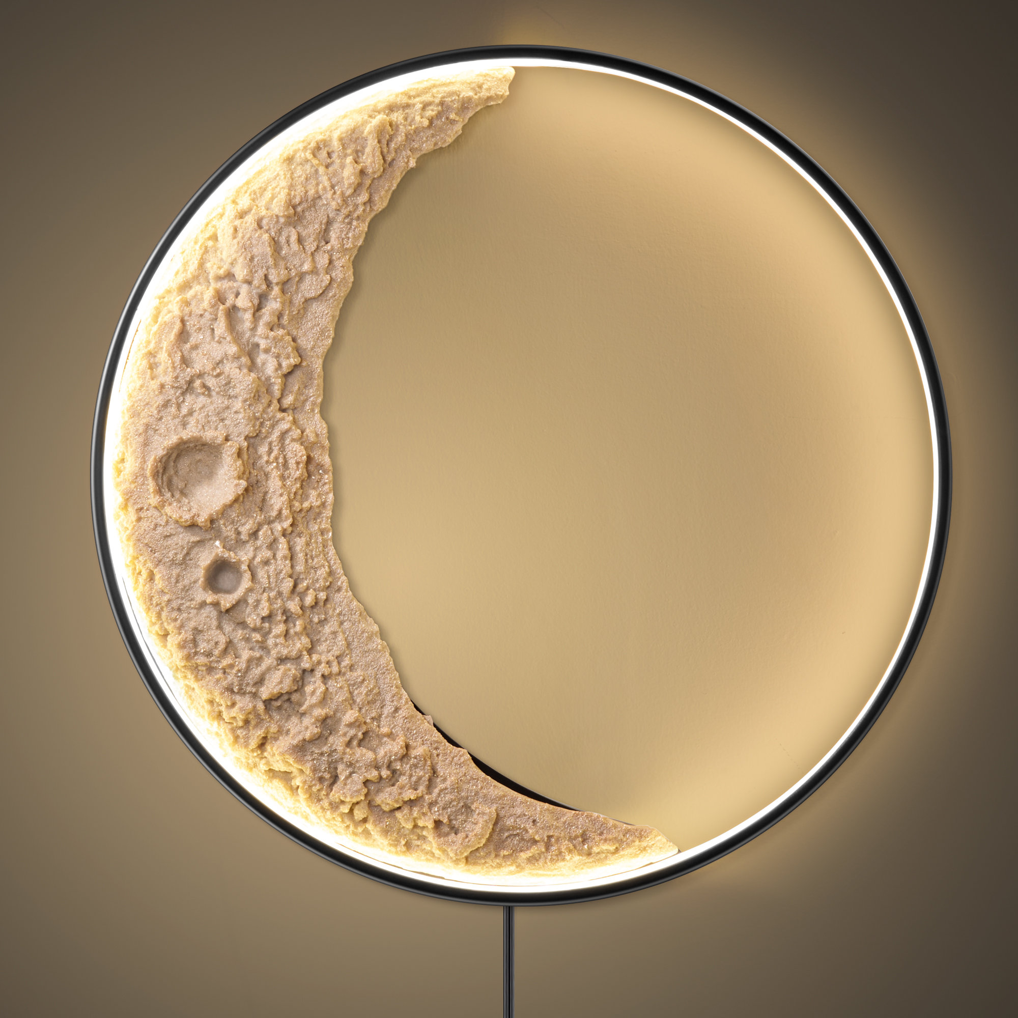 Hokku Designs Georgana Plug-in / Hardwired Indoor Outdoor Moon LED Wall ...