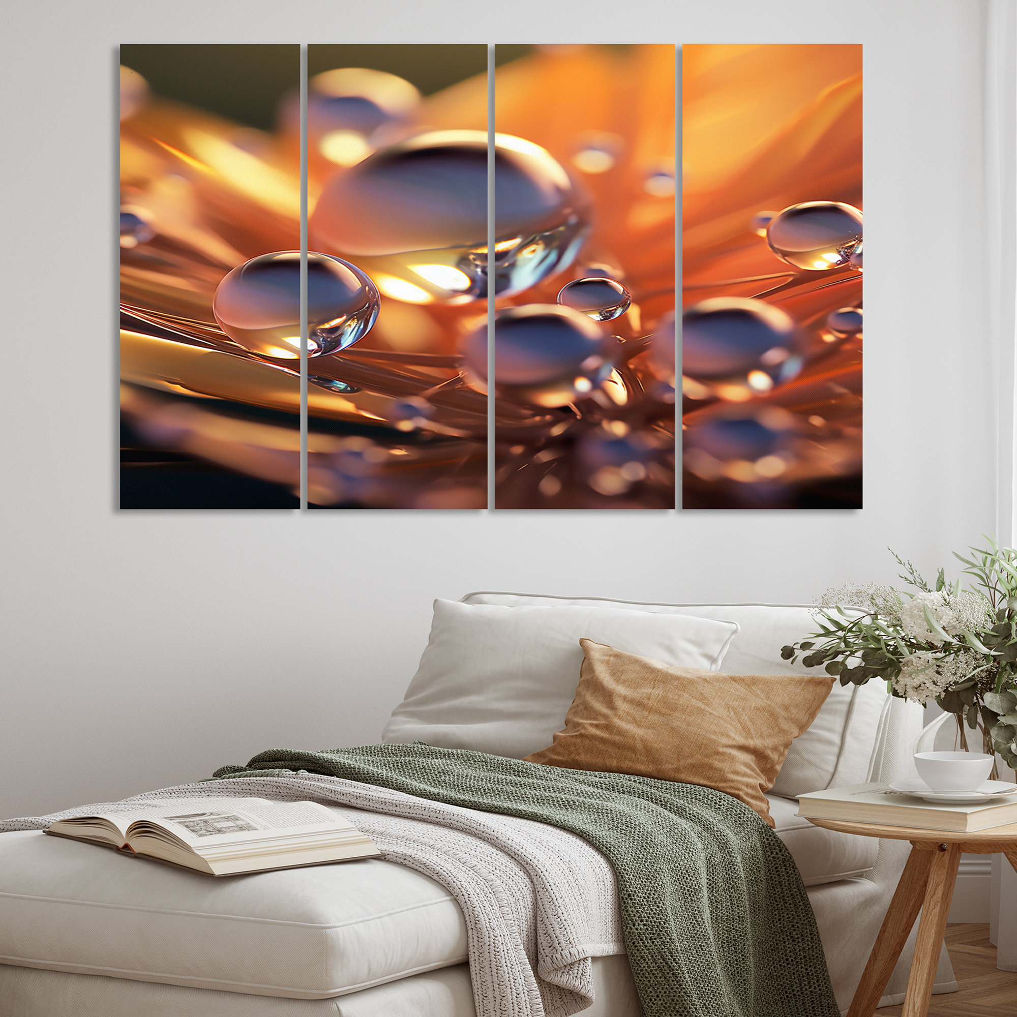 Design Art Morning Dew Pearls Tender Sunshine Reflections II - Flowers ...