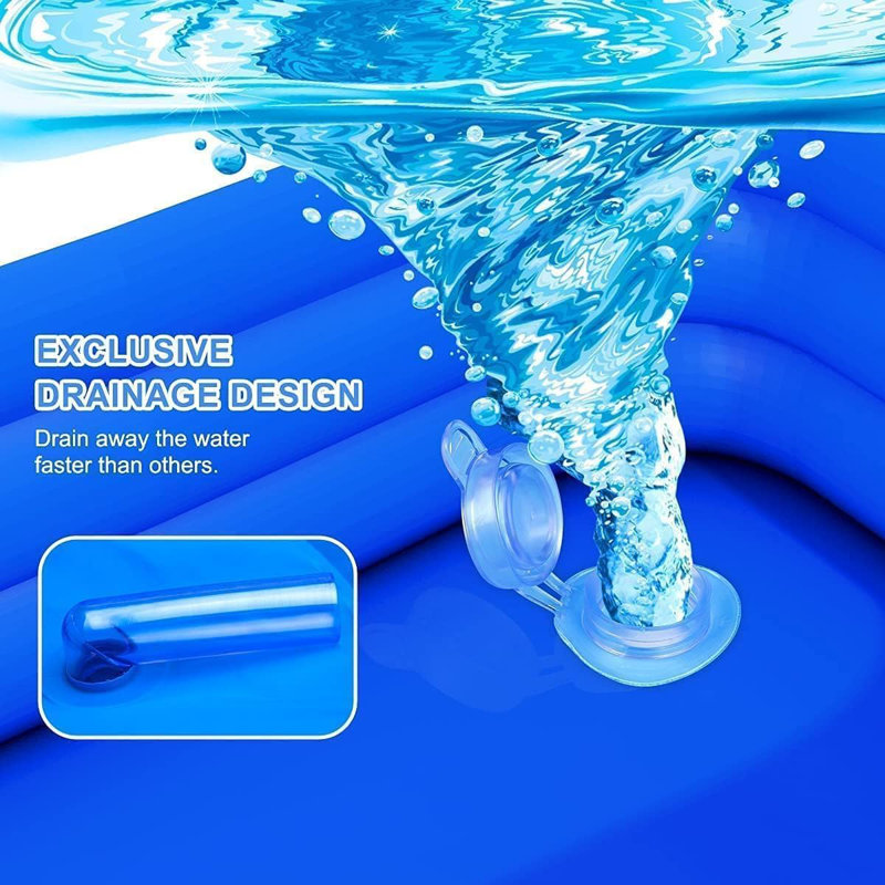 Utibia Inflatable Swimming Pool, 96''×57''×21'' Inflatable Family ...