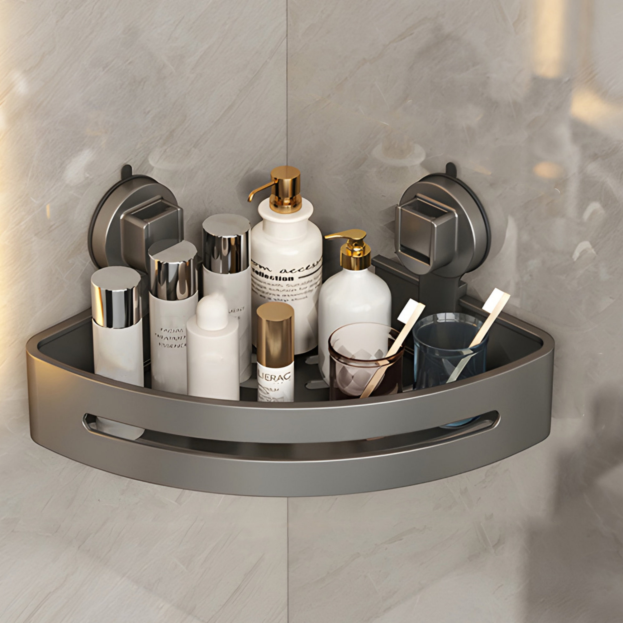 Latitude Run® Non Perforated Wall Mounted Triangular Basket, Single ...