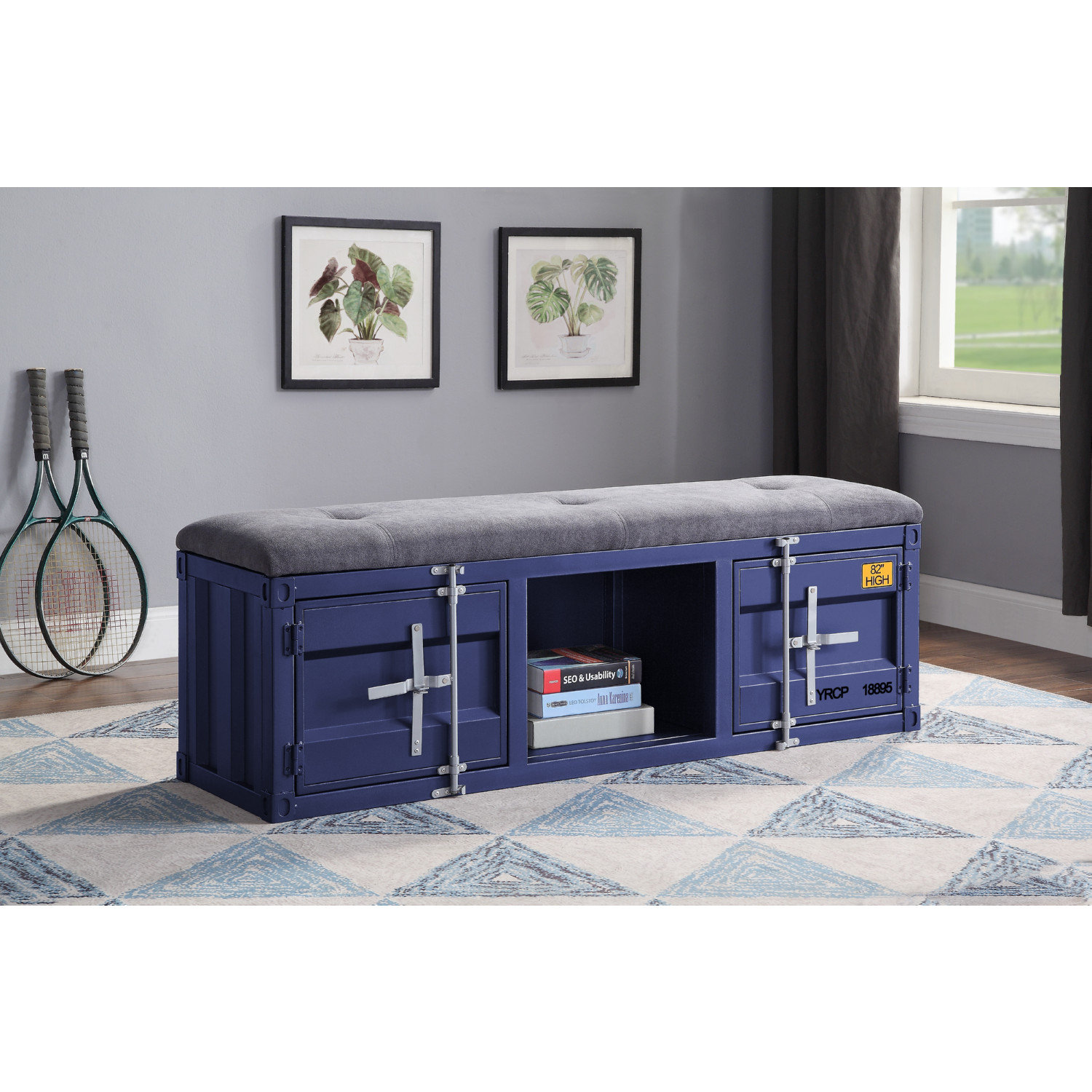 Williston Forge Capulet Upholstered Cabinet Storage Bench | Wayfair