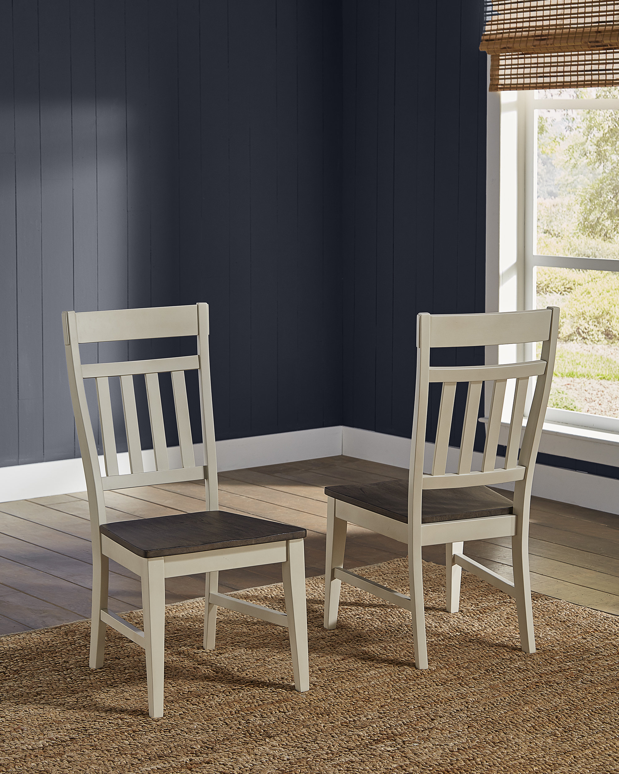 Winston Porter Giragos Solid Wood Ladder Back Side Chair in Brown | Wayfair