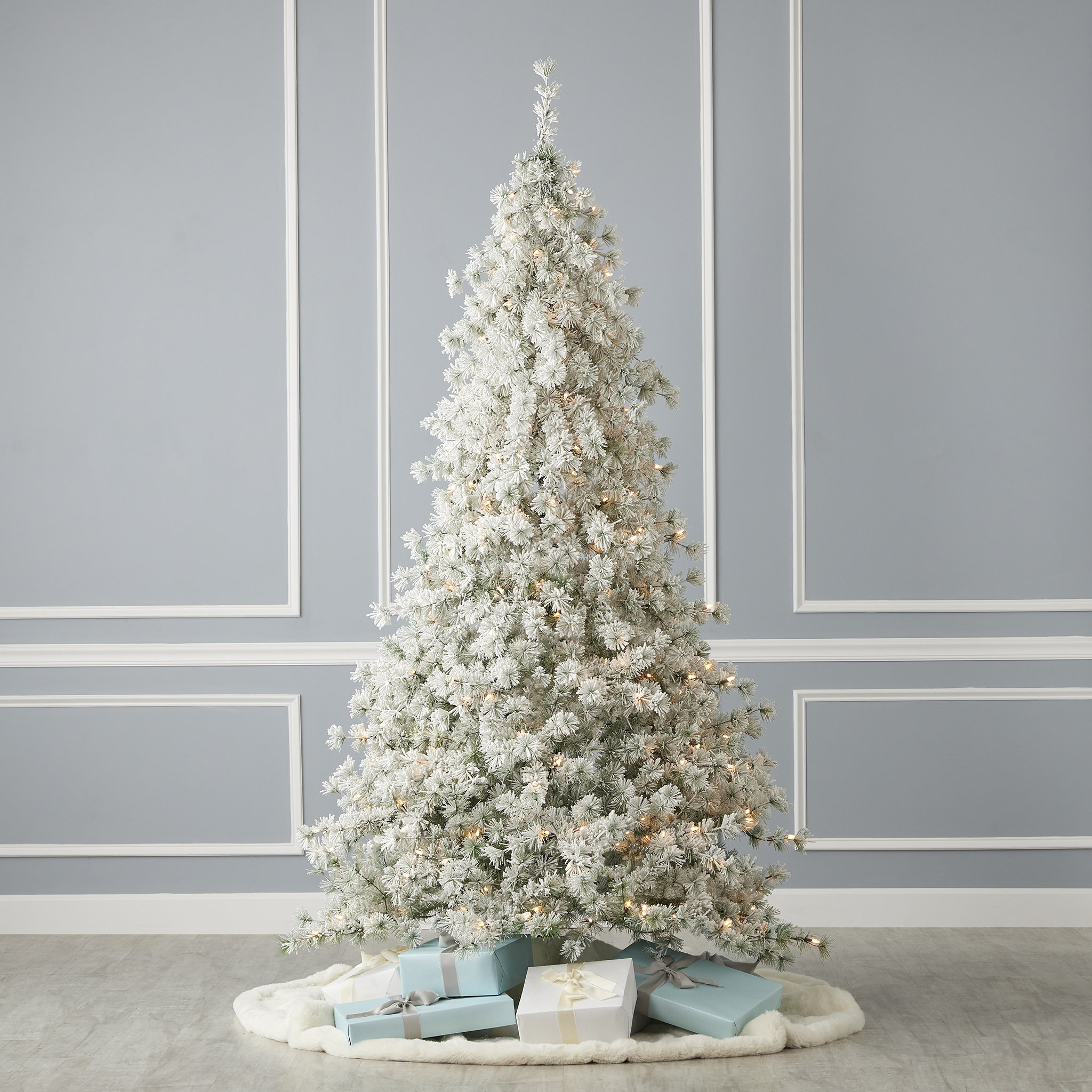 The Holiday Aisle® Lighted Artificial Christmas Tree - Includes a Tree ...
