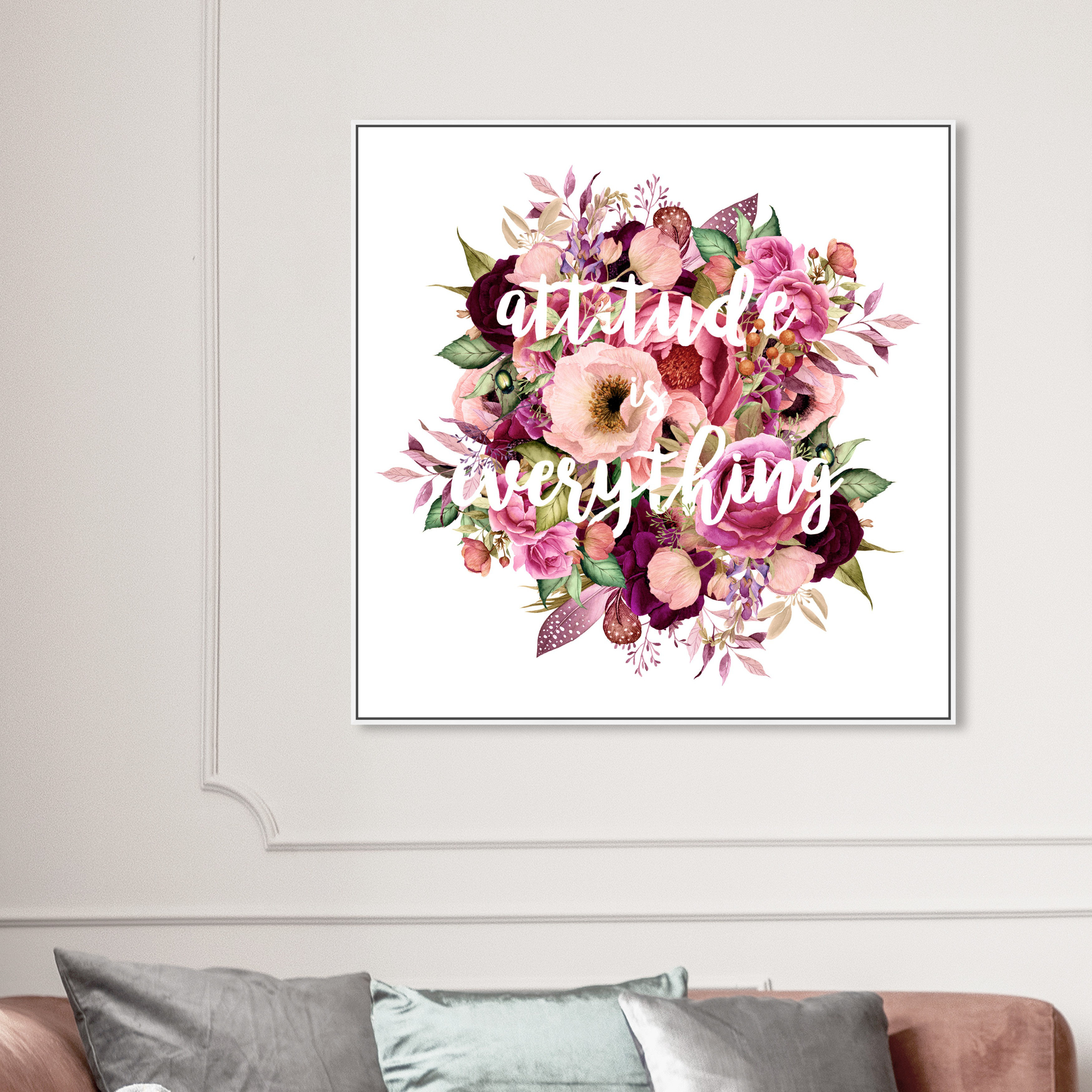 Oliver Gal Prints Attitude Is Everything, Flower Attitude Inspiration ...