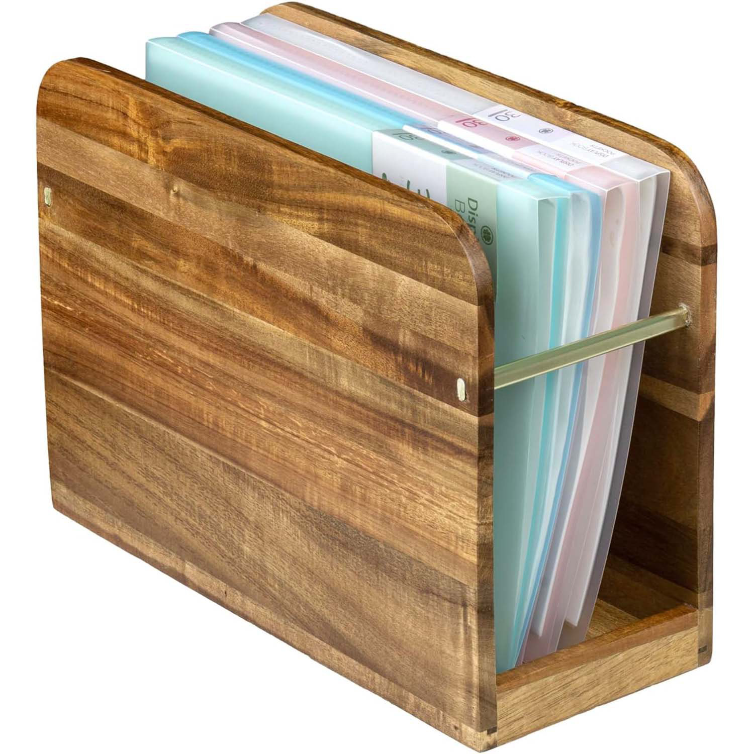 Latitude Run® Premium Hotel Series Solid Acacia Wood Tabletop Magazine ...