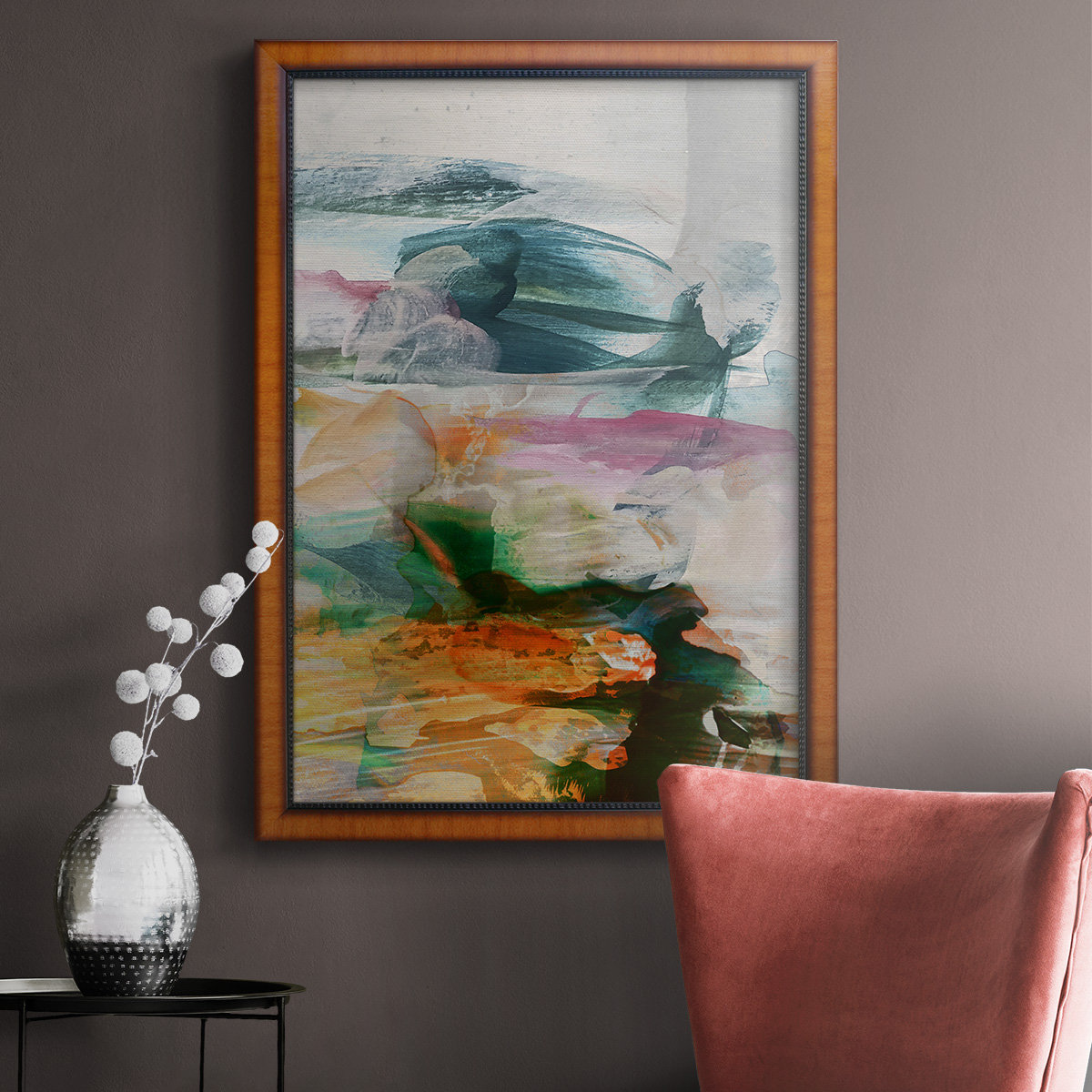 Orren Ellis Abstract Movement II Premium Framed Canvas - Ready To Hang ...
