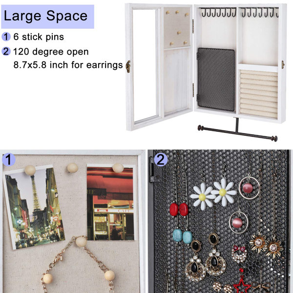 Millwood Pines Wall Mounted Jewelry Box + | Wayfair