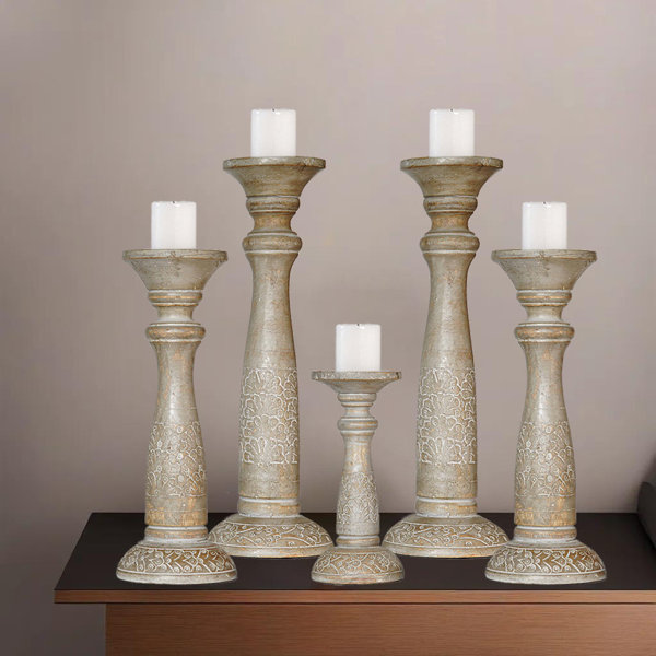Ophelia & Co. 15'' H Wood Tabletop Pillar | Wayfair