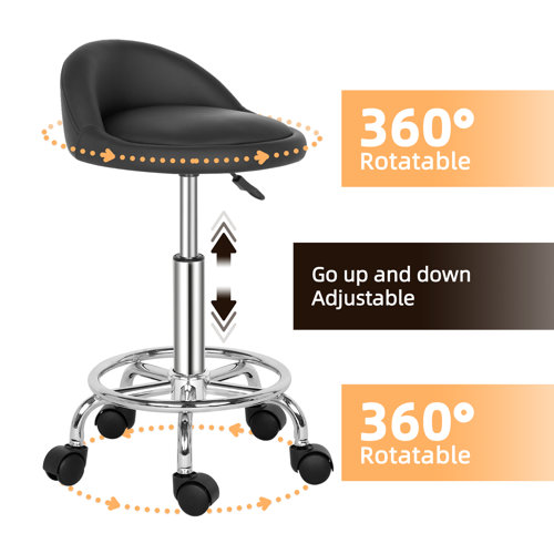 Wrought Studio Clairann Height Adjustable Lab Stool | Wayfair