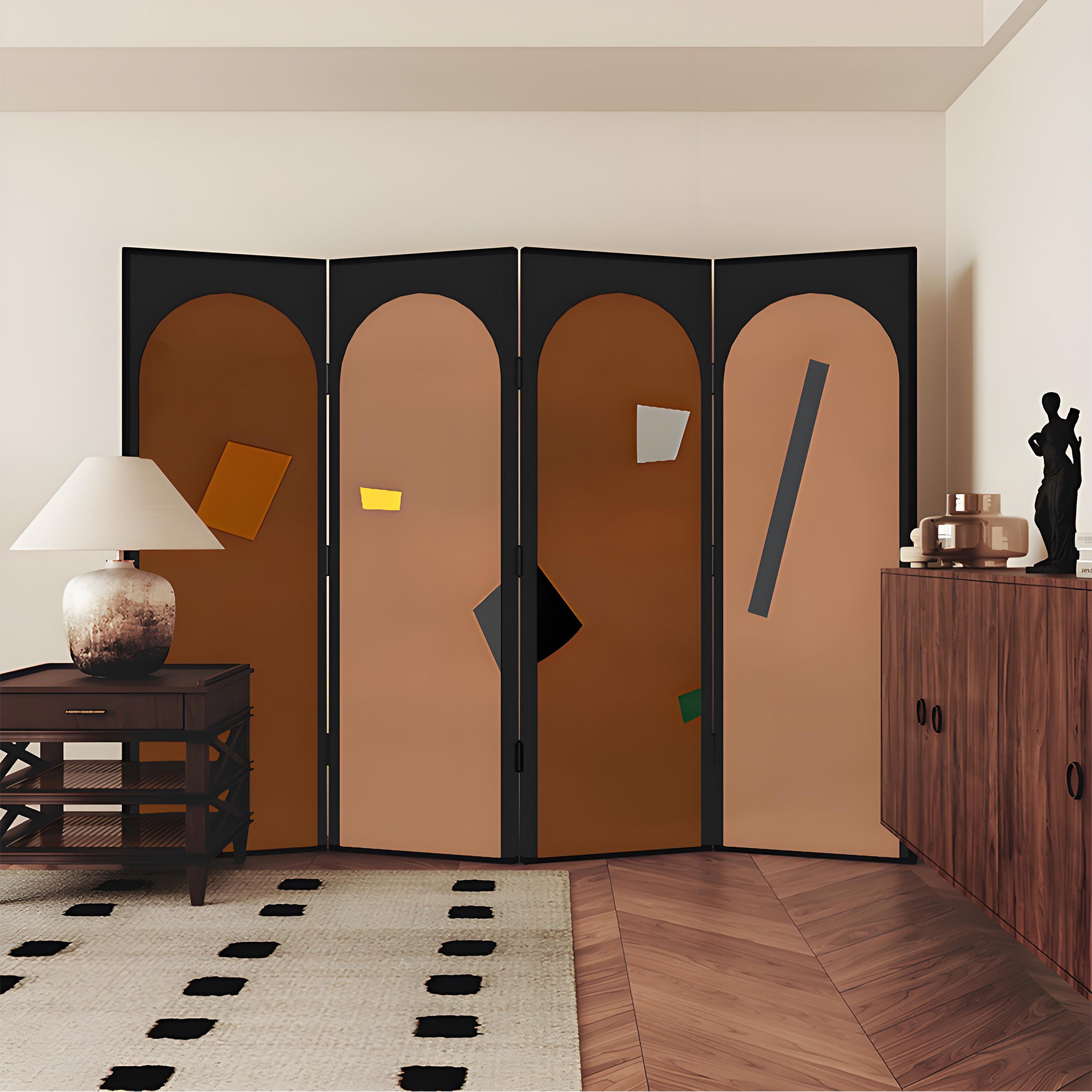 Orren Ellis Abstract Art Room Divider | Wayfair