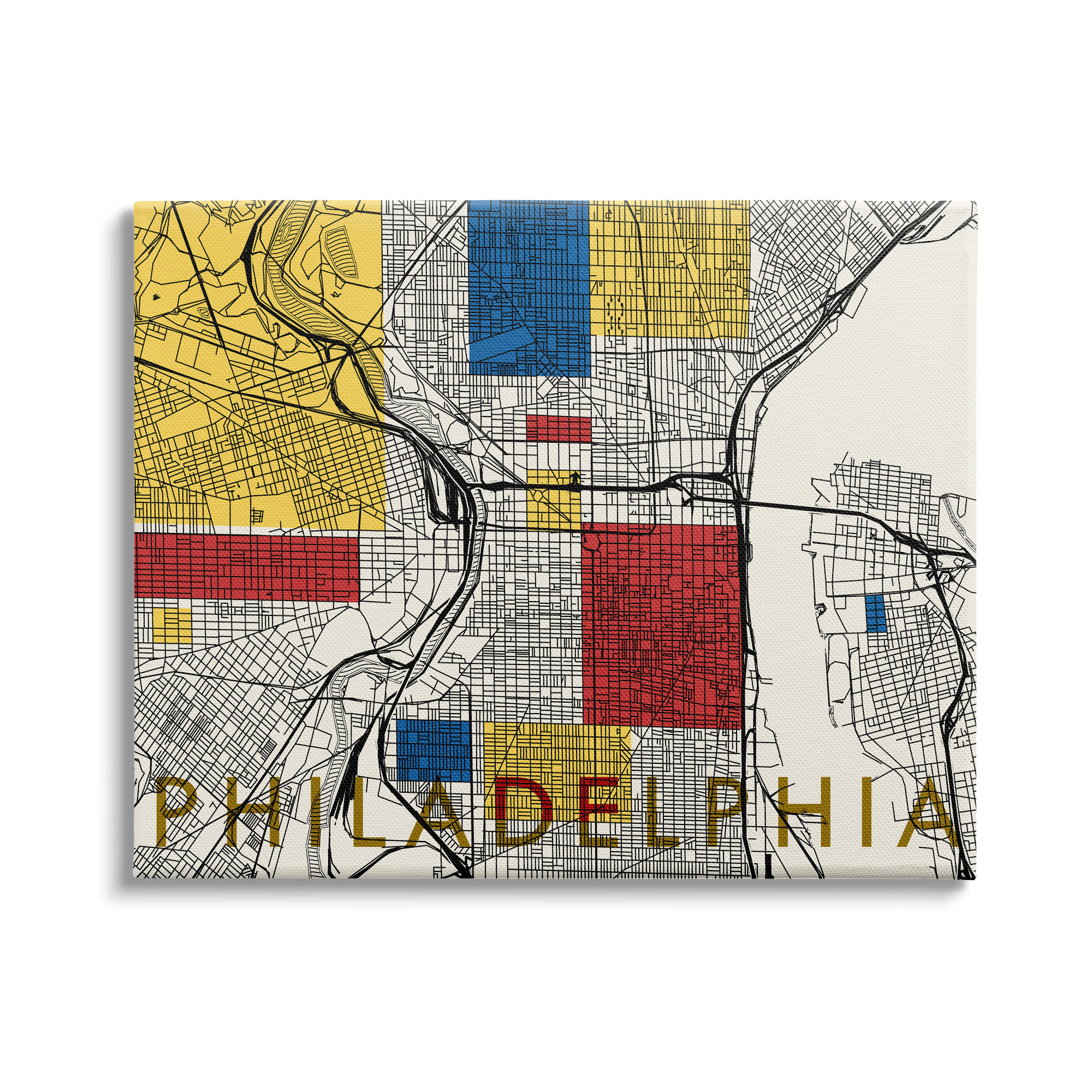 Stupell Industries Philadelphia Pennsylvania City Grid Classic Abstract ...